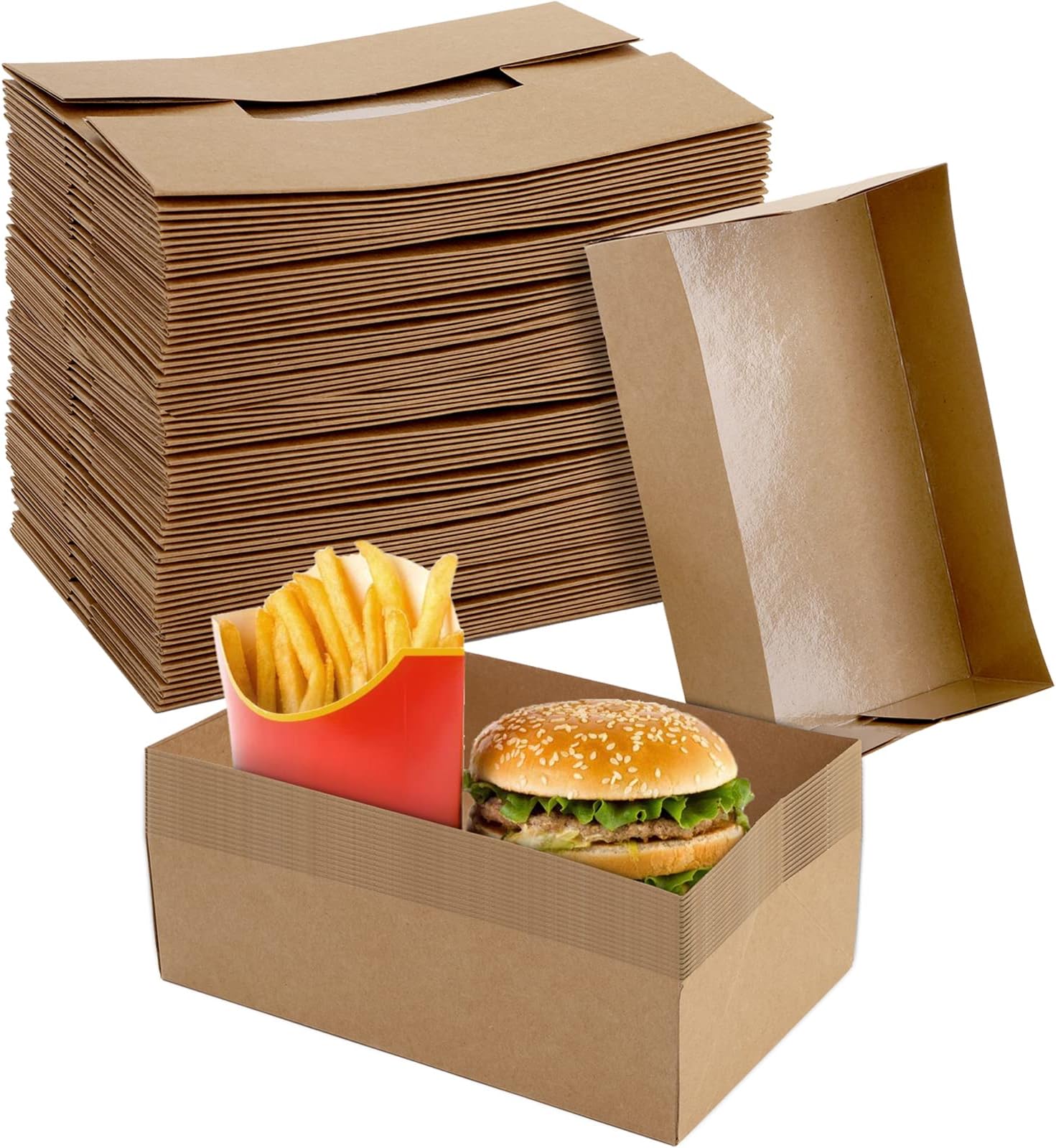 Amazon.com: XZJMY 50 Pack Paper Take Out Containers,Mini Burger Boxes ...