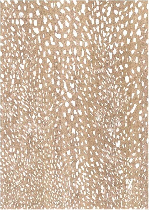 Amazon.com: Kaaleen Bhaiya Antelope Handmade Tufted Wool Area Rug ...