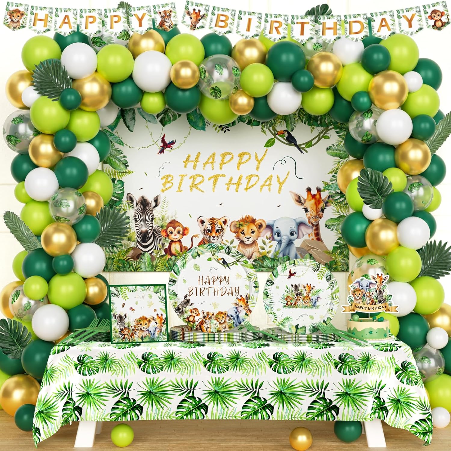 Amazon.com: Hombae Safari Birthday Decorations Boy, Birthday ...