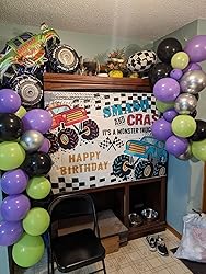 Amazon.com: Truck Balloon Green Purple Black Silver Big Wheels Jeep ...