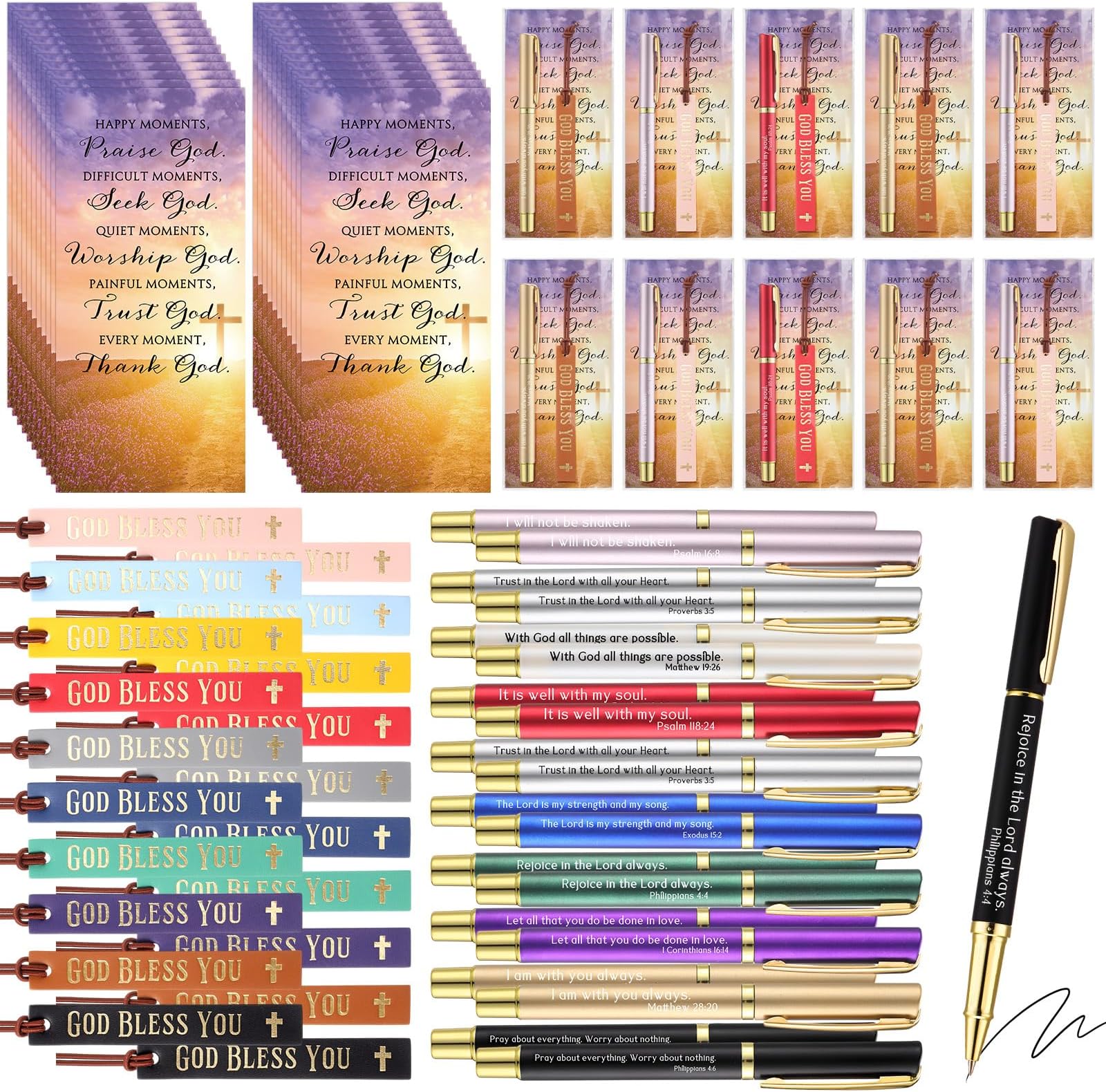 Amazon.com: Skyygemm 20 Set Christian Gifts Bulk Bible Verse Pens God ...