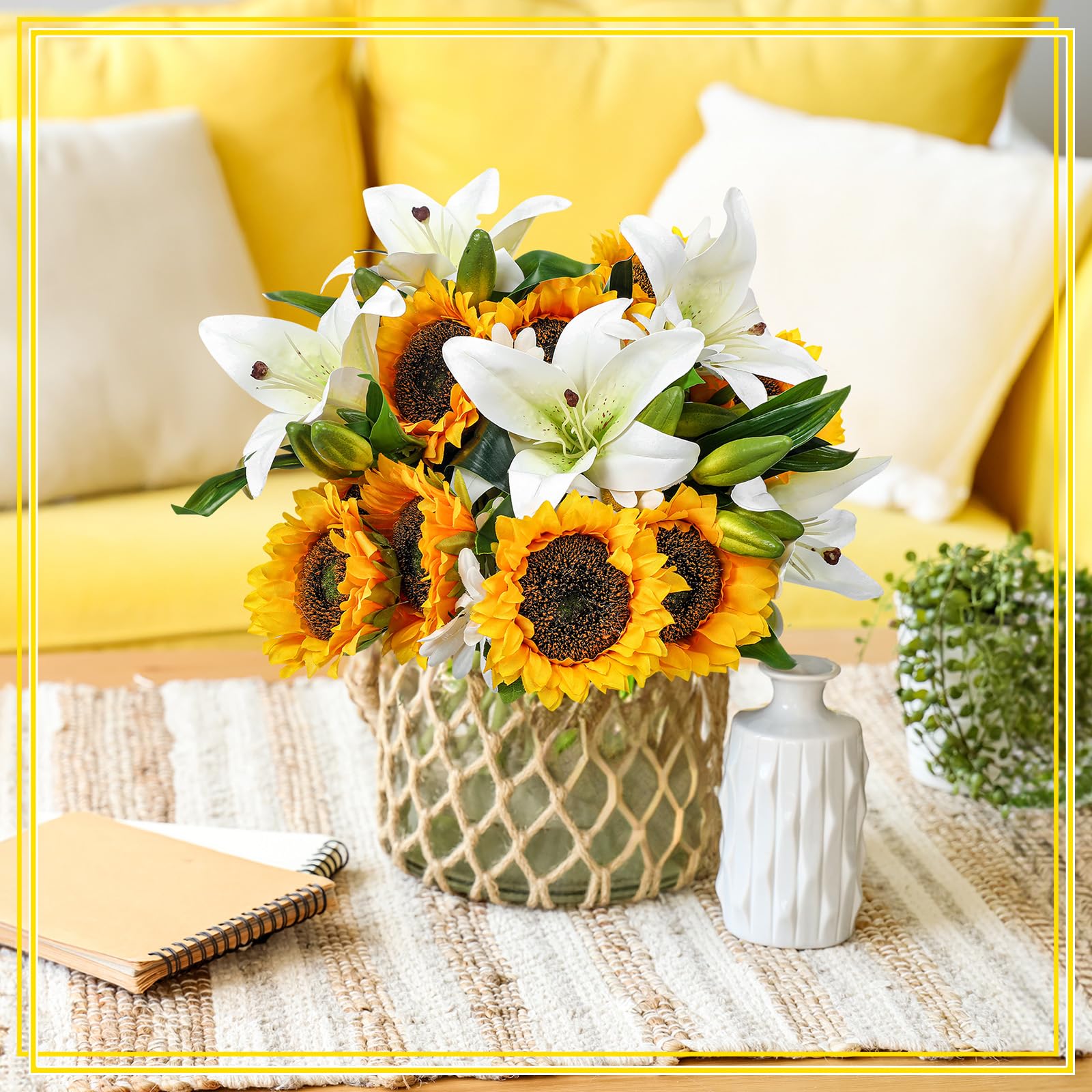 Aunflower Hydrangea Centerpiece Flower Fields Bouquet DiBella