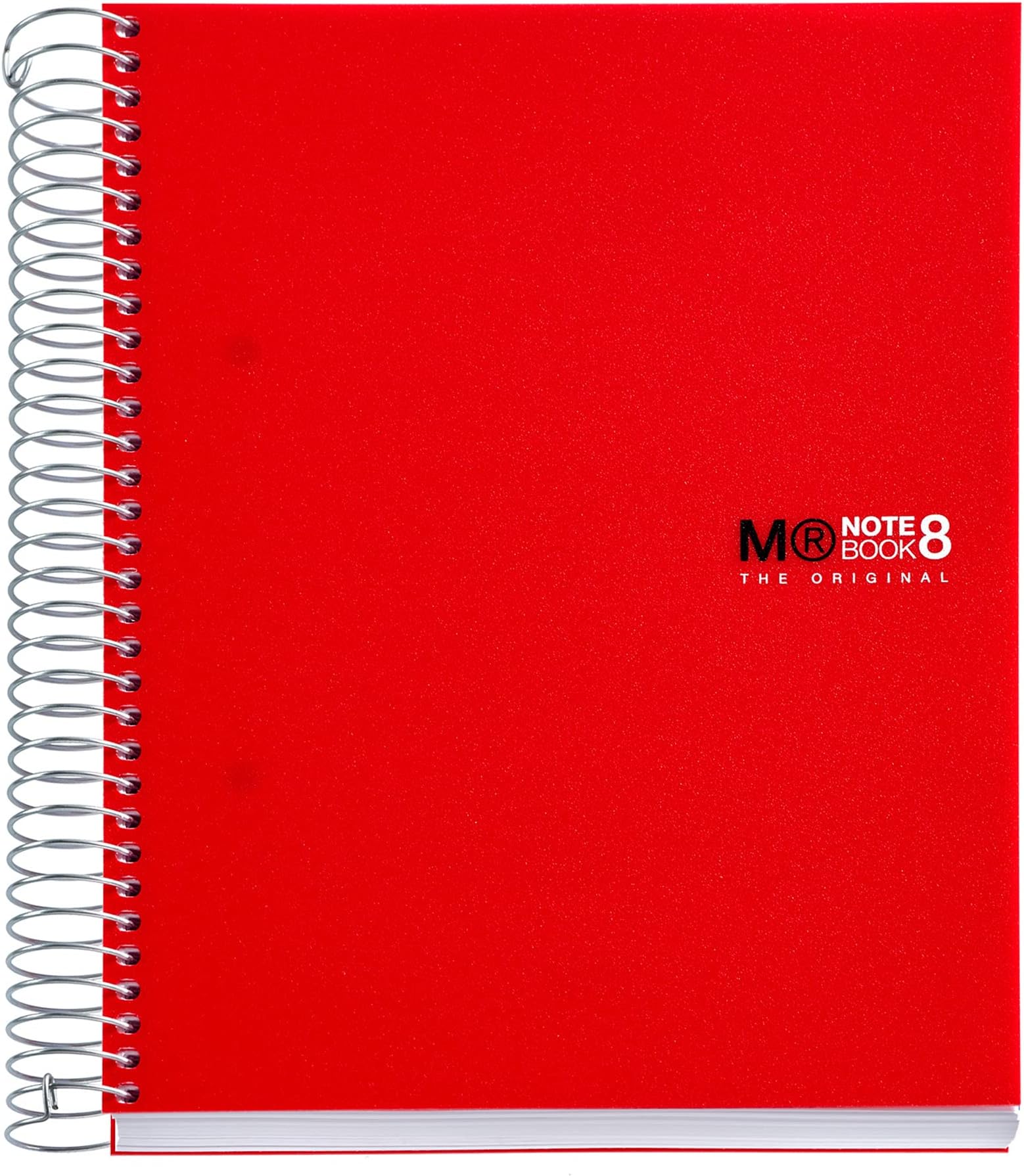 Amazon.com : Miquelrius 8 Subject Spiral Notebook, College Ruled, Red ...
