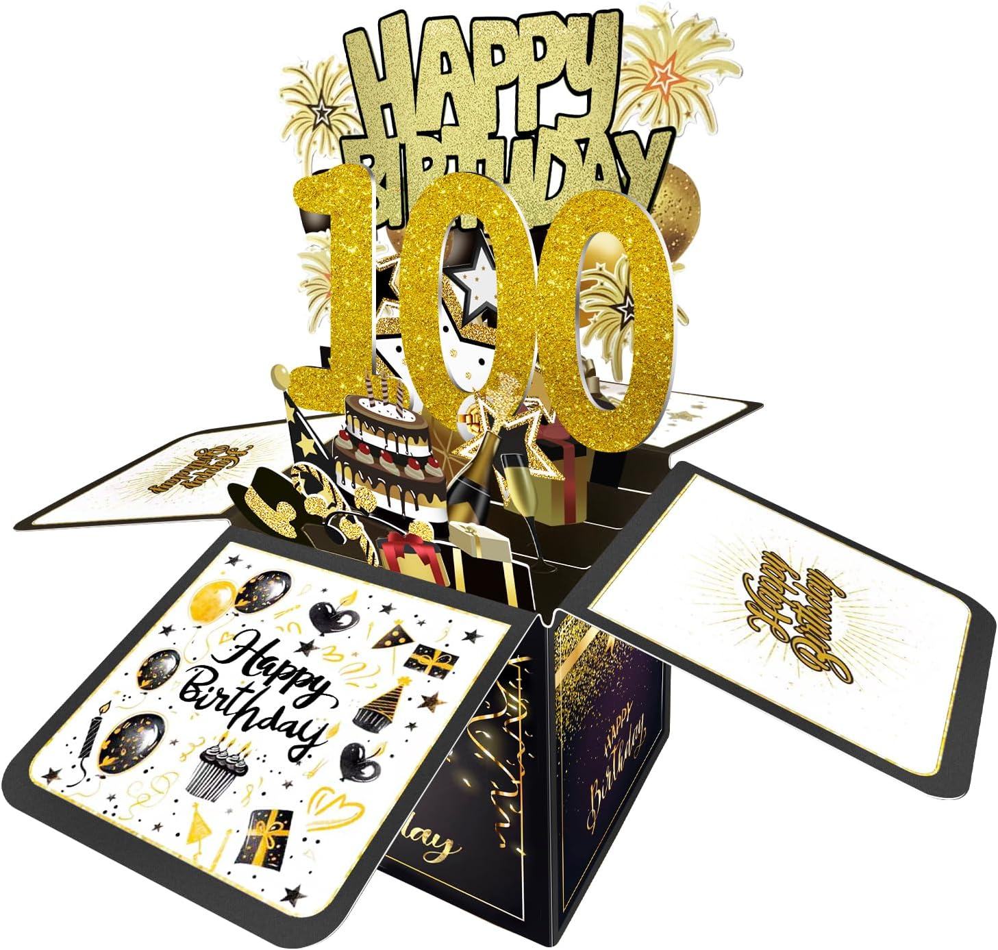 Amazon.com : BGTCARDS 100th Birthday Card, 100th Birthday Decorations ...