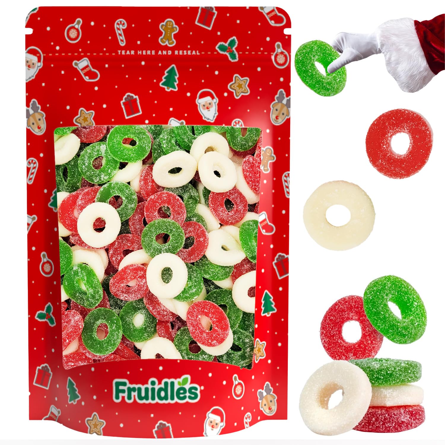 Amazon.com : Christmas Gummi Wreaths, Delicious Gummy Candy, Fun and ...