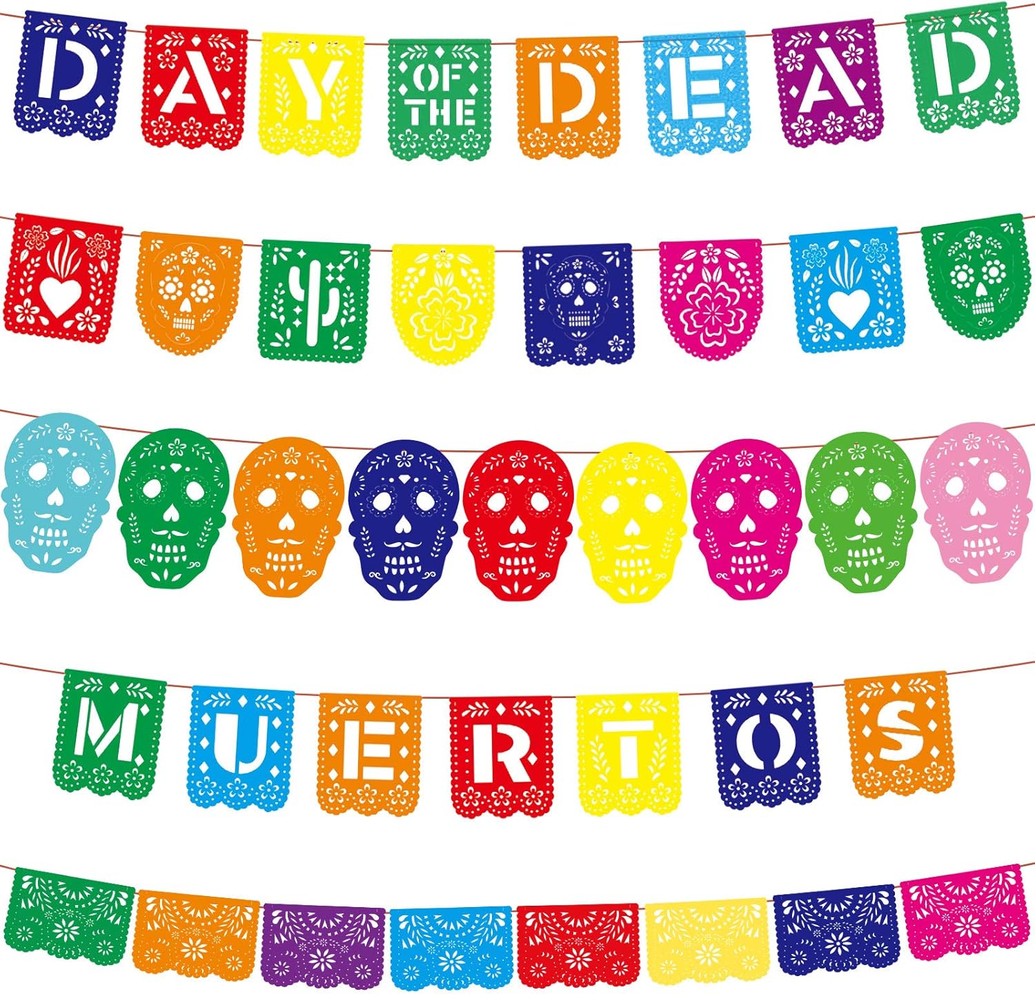 Day of The Dead Papel Picado Banners - 5 Pieces Australia | Ubuy