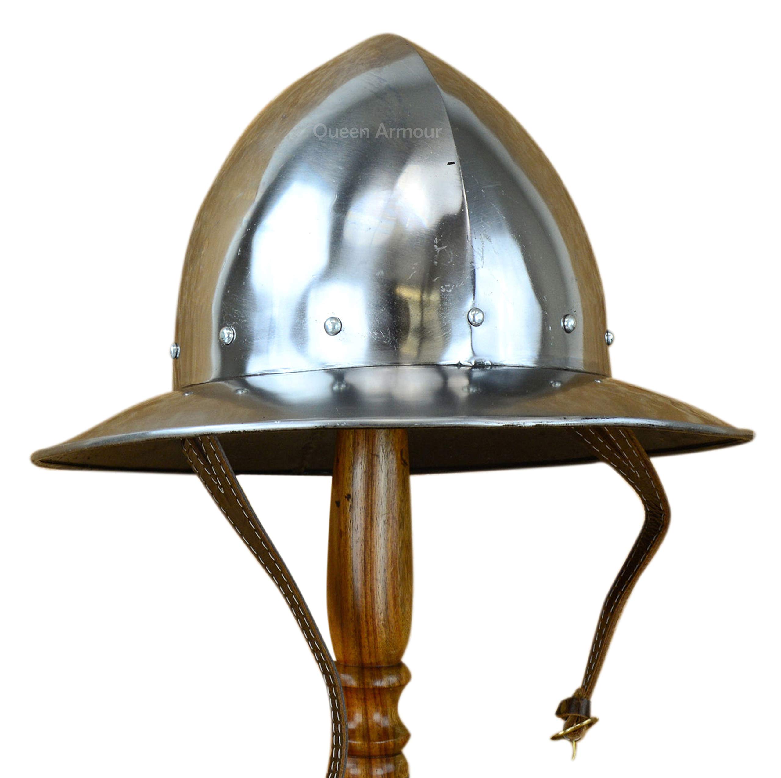 Amazon.com: Queen Armour Medieval Kettle Hat Helmet 14th Century 18 ...