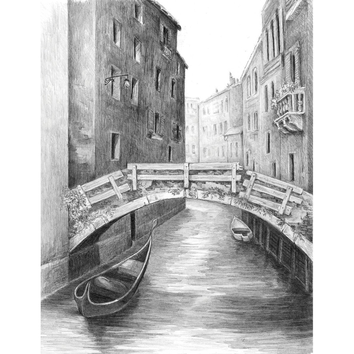 Easy Bridge Drawing With Pencil