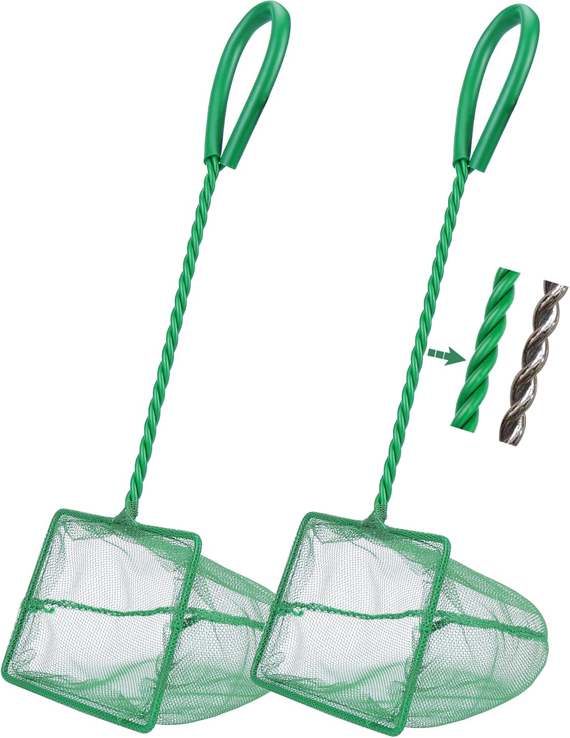 Amazon.com: Filhome 2 Pcs Aquarium Fish Net, 4 inches Fine Mesh Quick ...