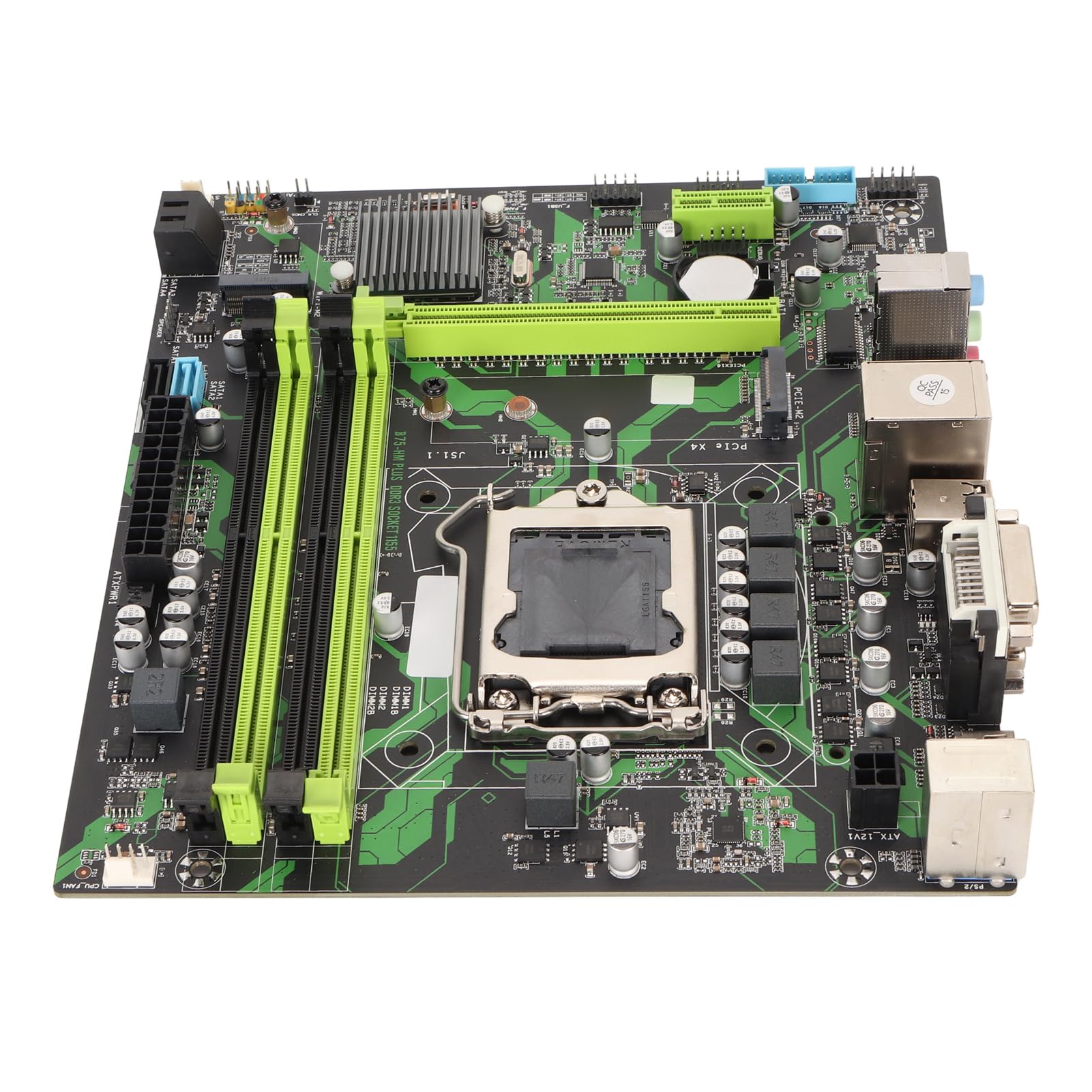 Desktop Motherboard, B75 HM LGA 1155 Slot 4 DDR3 6Gbps NVME PCIe X16 ...