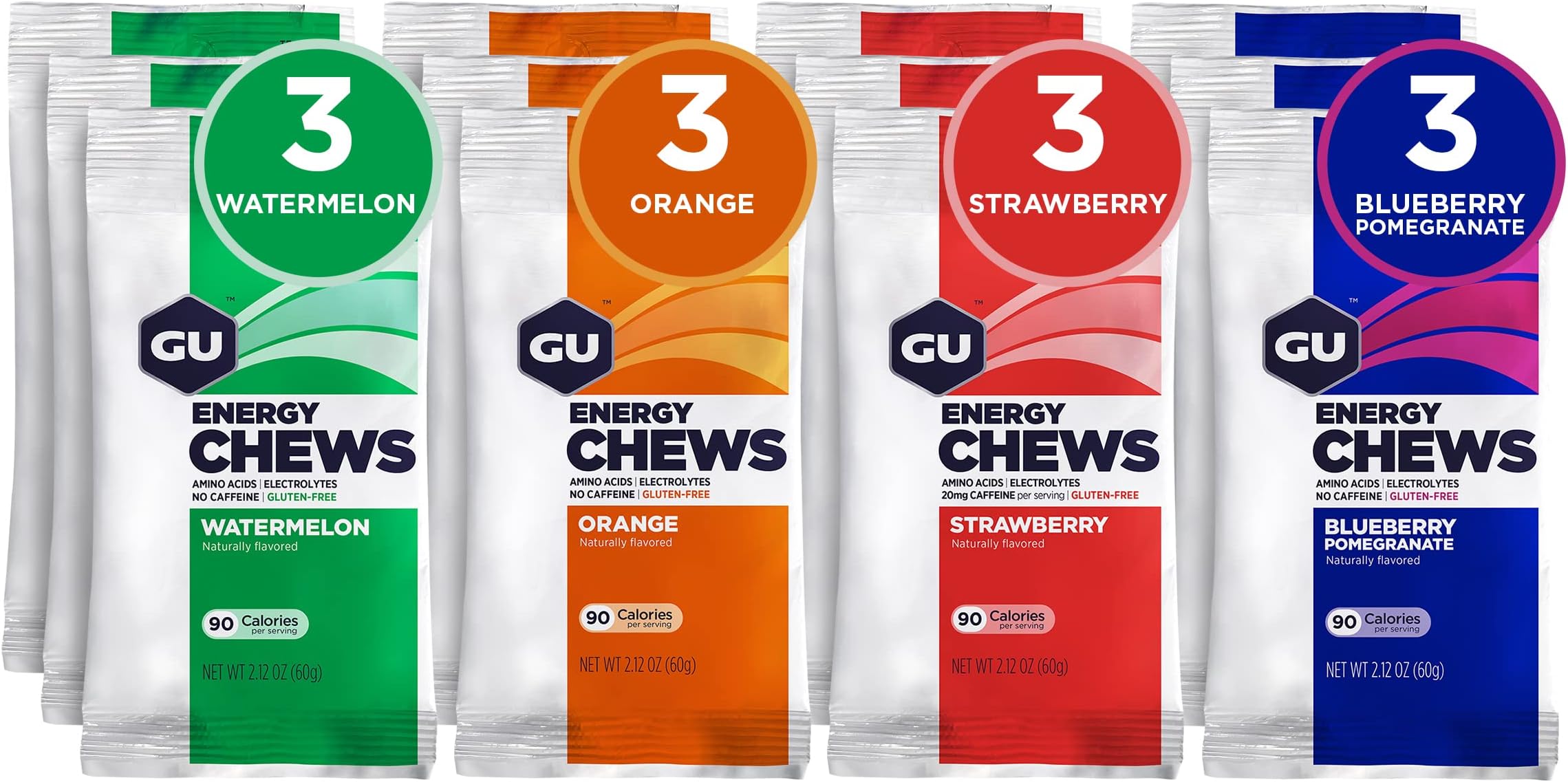 Amazon.com: GU Energy Chews, Strawberry Energy Gummies with ...