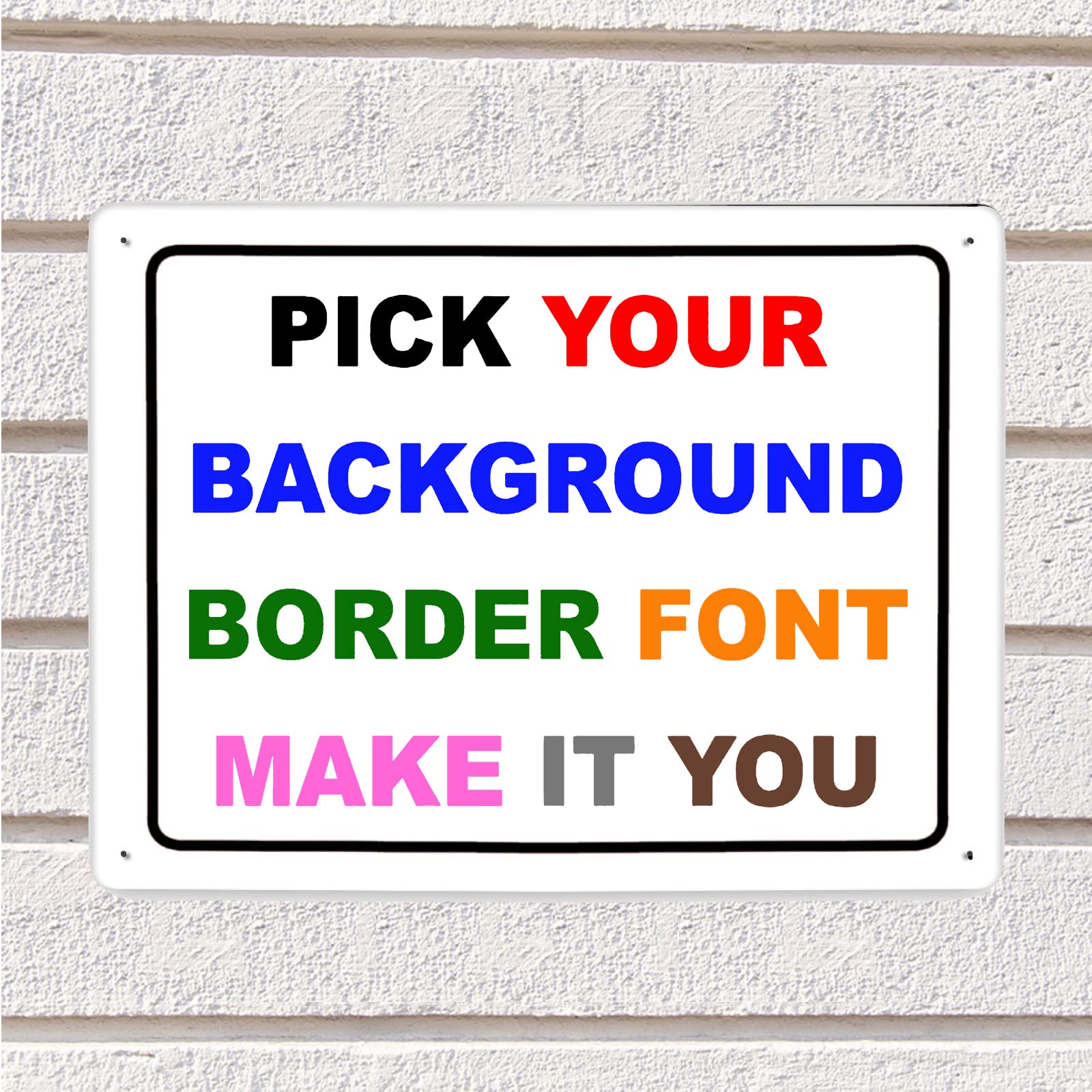 Amazon.com: Personalized Custom Metal Sign with Your Own Image/Text ...