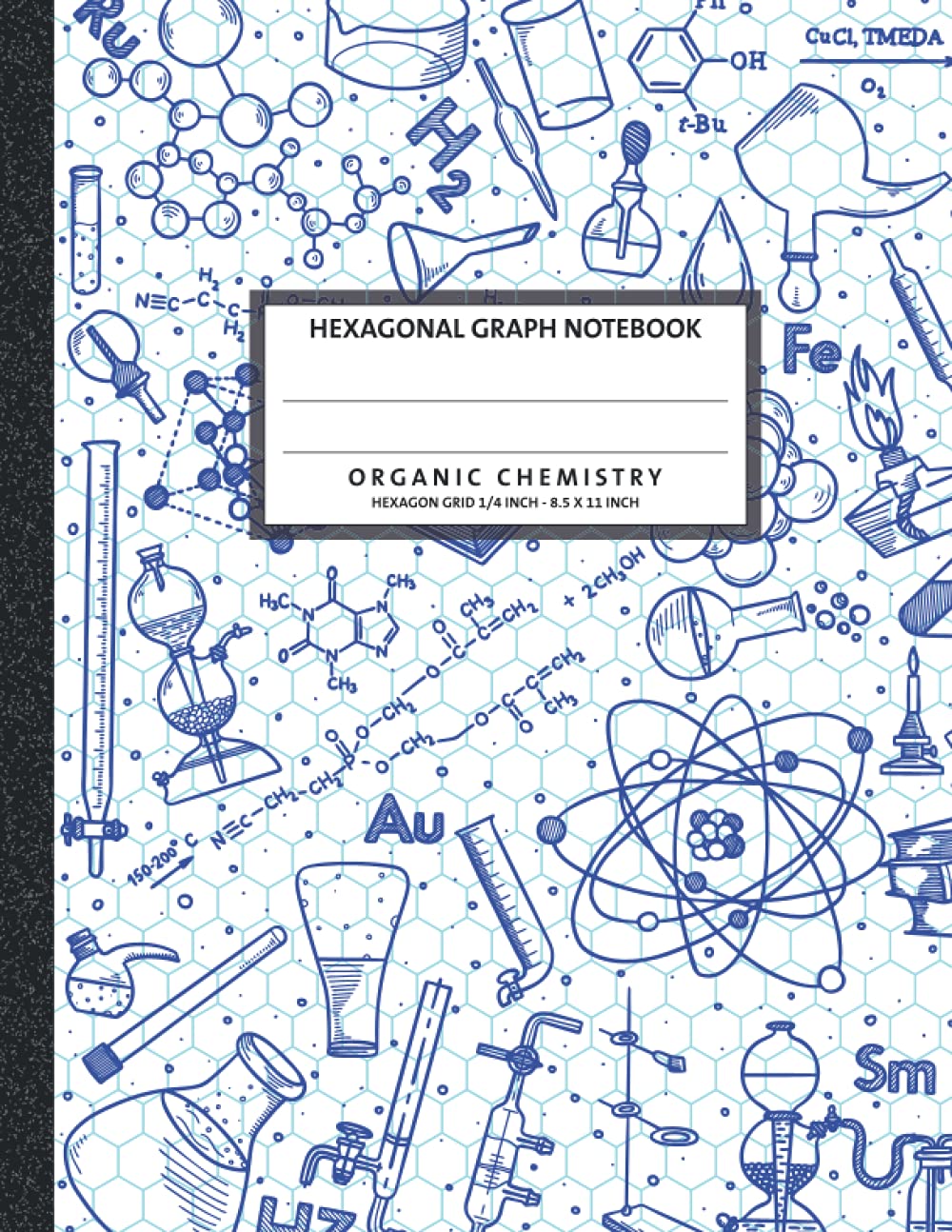 Organic Chemistry Notebook Hexagonal Graph Paper Notebook Hexagon Grid ...