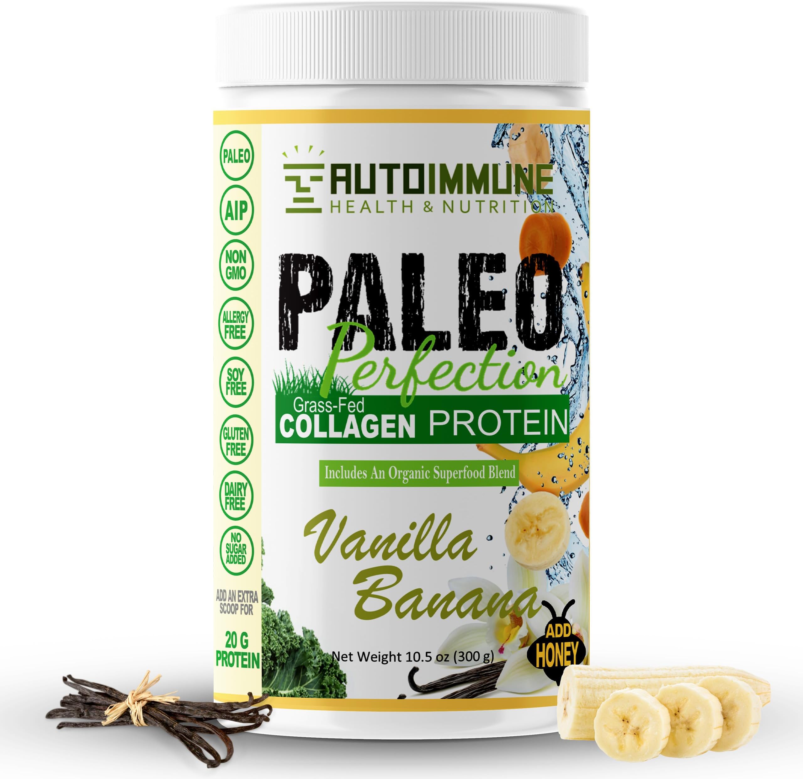 Amazon.com: Paleo Perfection Vanilla Banana Grass Fed Beef Collagen ...