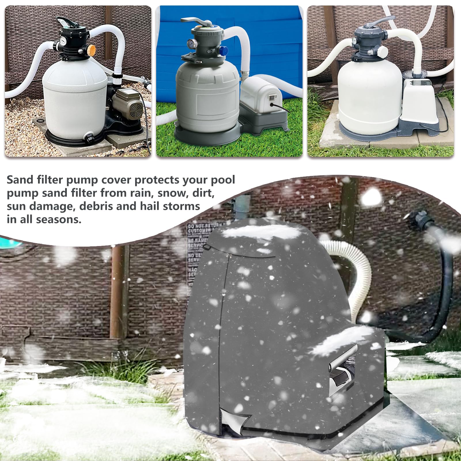 Snapklik.com : Okcool Sand Filter Pump Cover For INTEX Krystal Clear ...