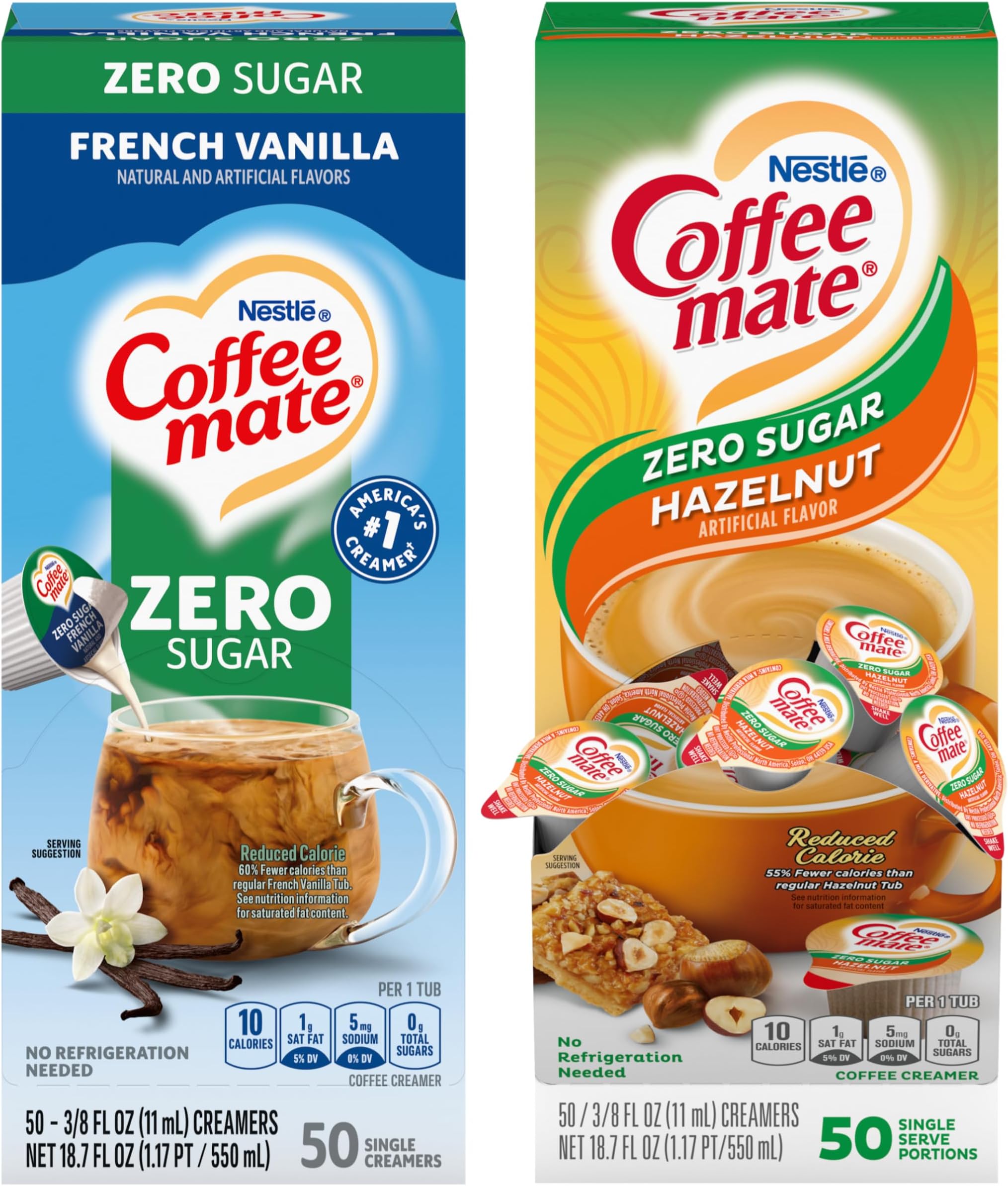 Amazon.com: Nestle Coffee mate Liquid Coffee Creamer Singles Variety, 1 ...