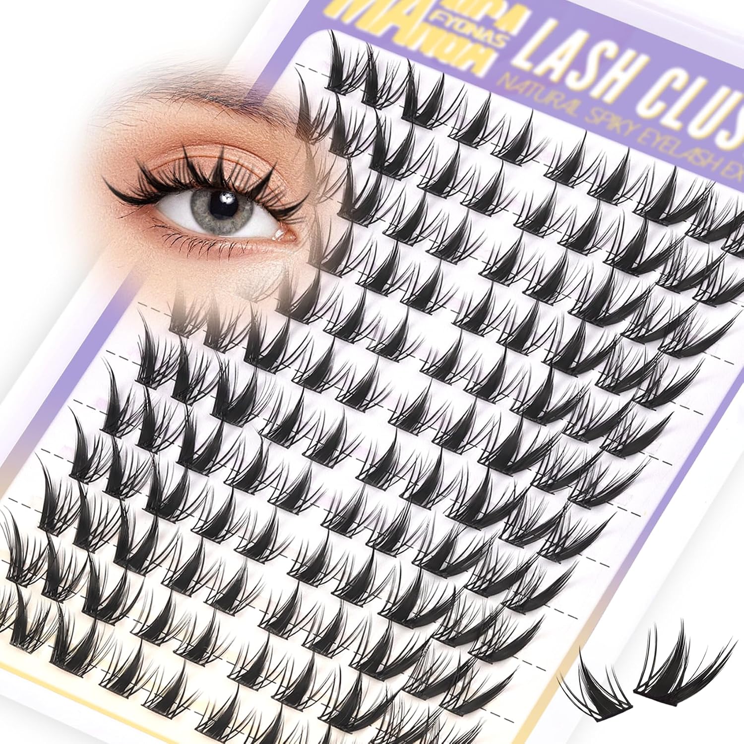 Amazon.com: Fyonas Manga Lash Clusters Fox Eye Cluster Lashes Left ...