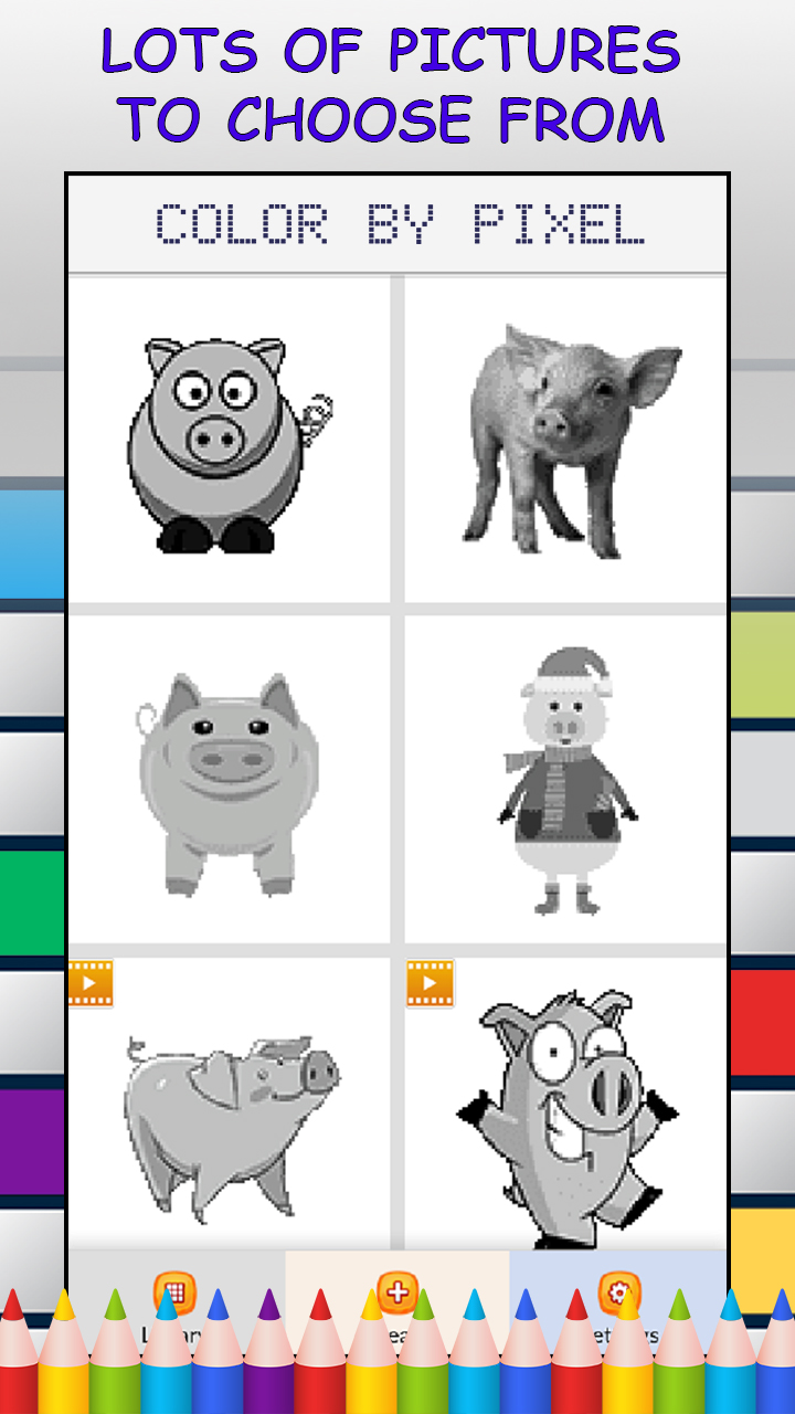 Pigs Color by Number - FREE Pixel Art Game - Coloring Book Pages ...