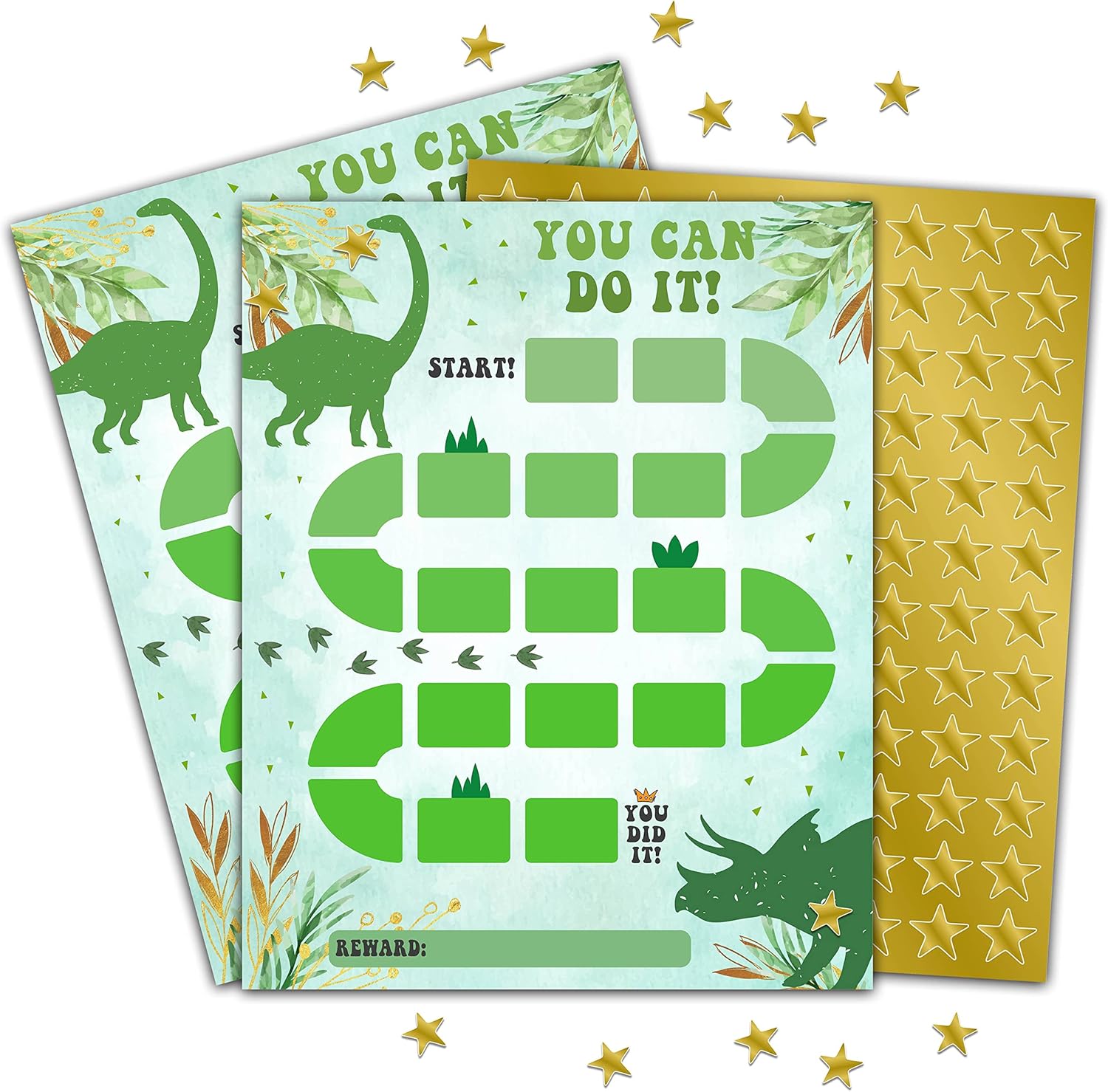 Amazon.com : Dinosaur Reward Chart, Tropical Dino Behavior Chart ...