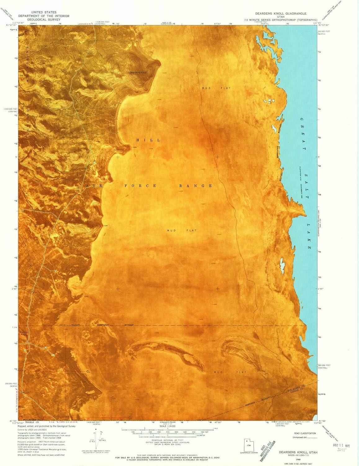 Amazon.com: Utah Maps - 1968 Deardens Knoll, UT - USGS - Arte de pared ...