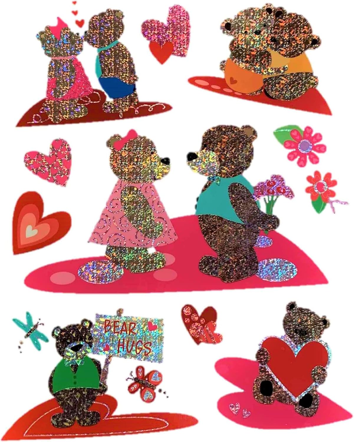Amazon.com: Impact Innovations Valentine Laser Window Clings ~ Bear ...