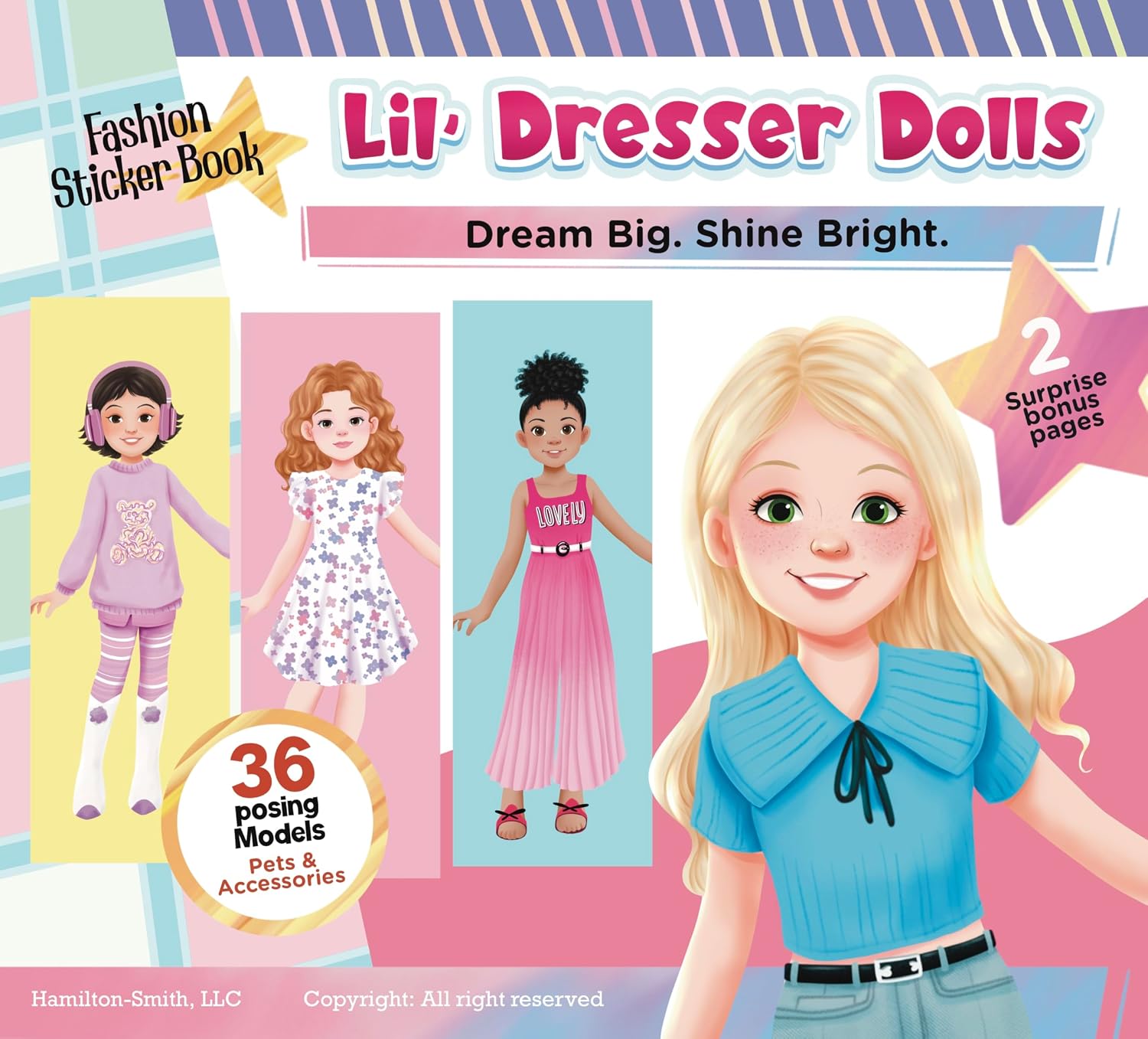 Amazon.com: Sticker Dress-up Fun for Girls Age 4+, Fashion Sticker Book ...