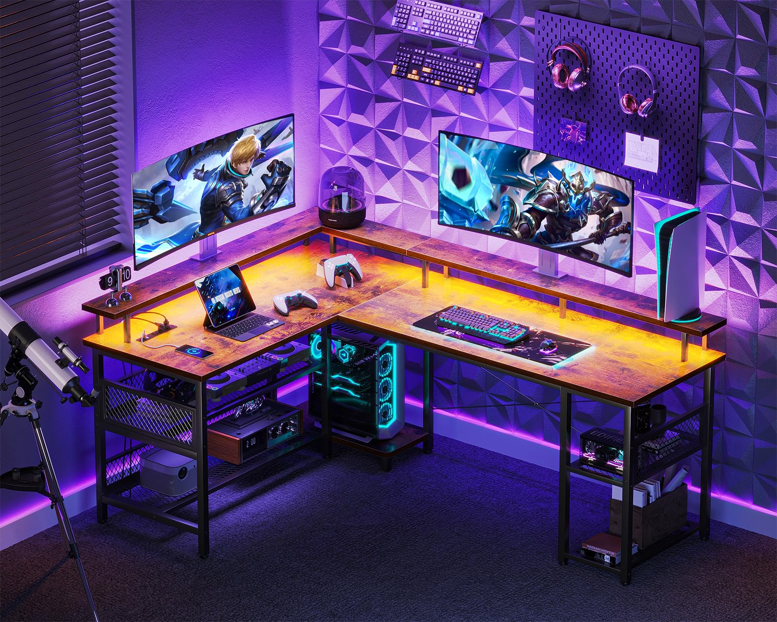 Snapklik.com : ODK 66 L Shaped Gaming Desk