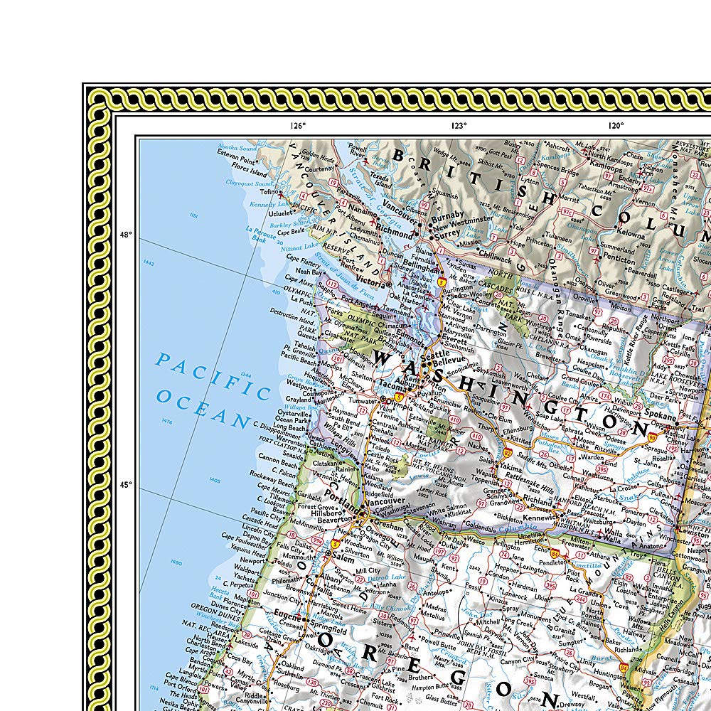 Snapklik.com : National Geographic: United States Classic Wall Map ...