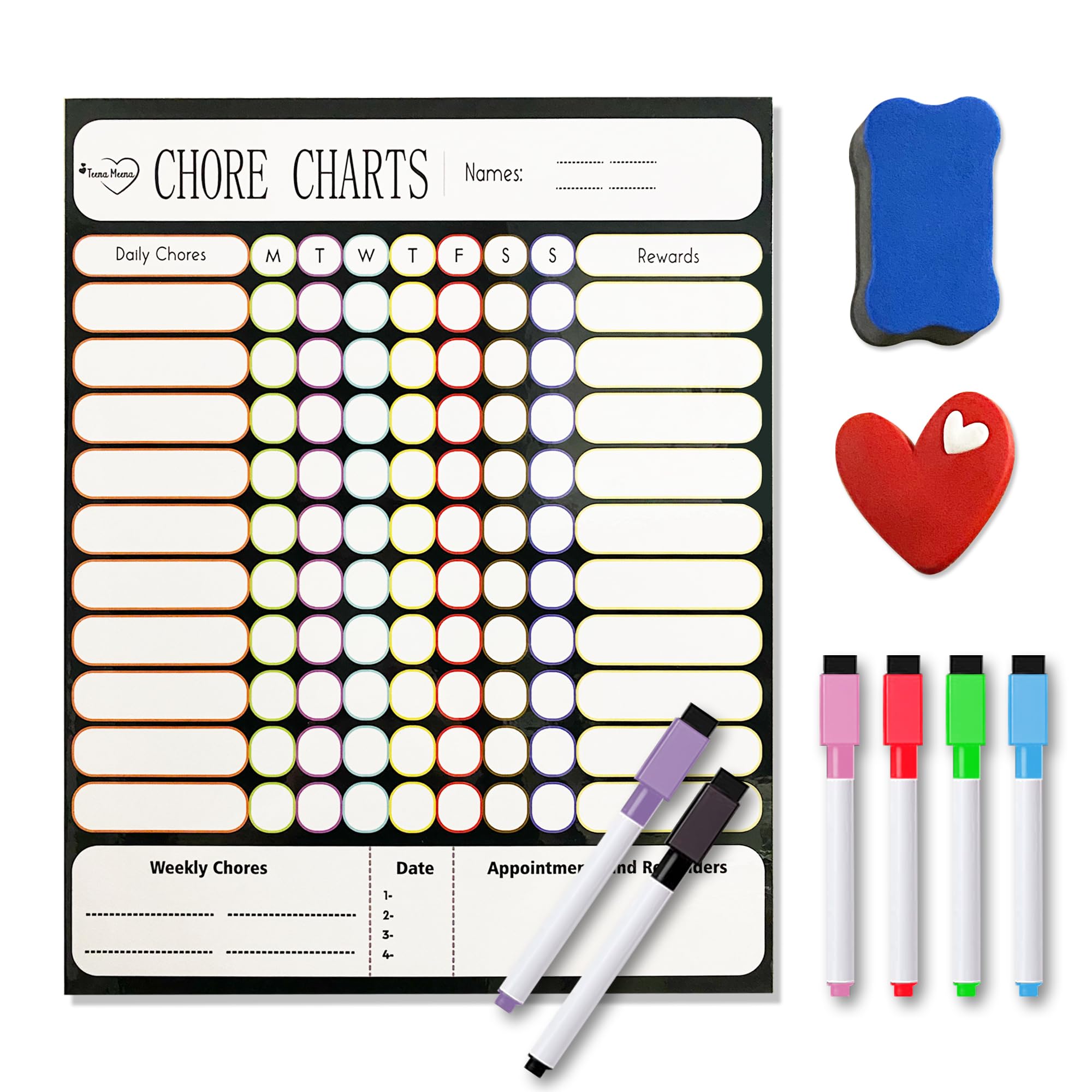 Childrens Chore Chart For Kids Magnetic Chore Chart For Refrigerator ...