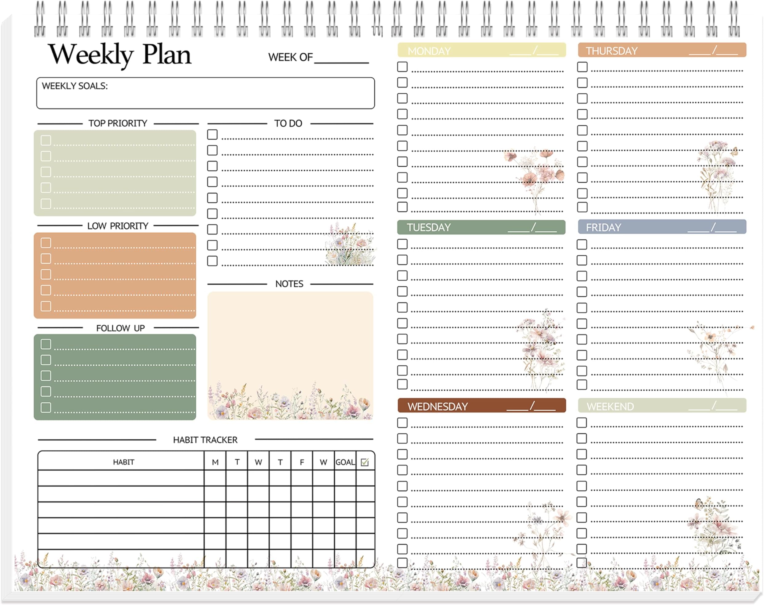Amazon.com : Weekly Planner Notepad,Slapaflife To Do List Notepad ...
