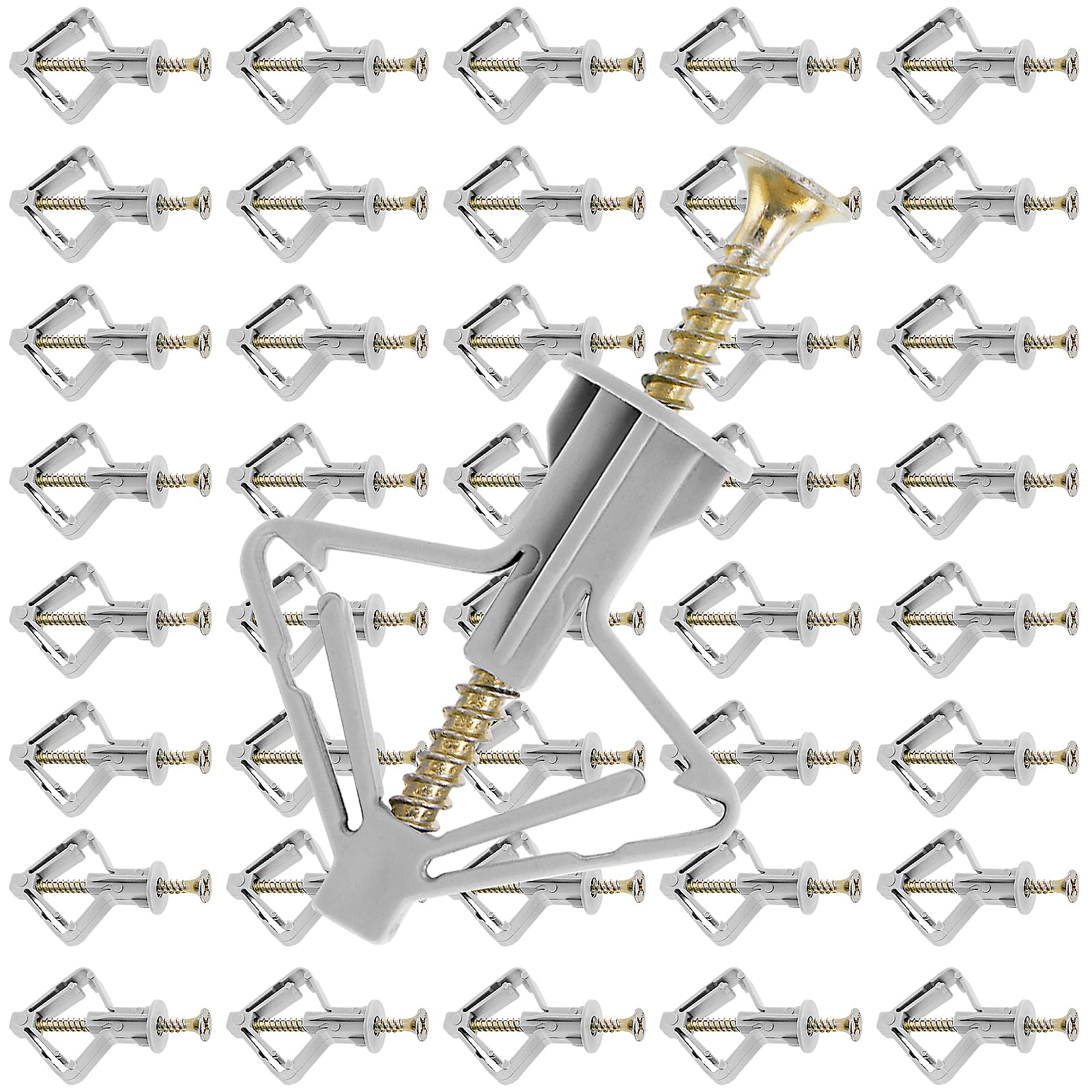 SEUNMUK 600 PCS Plasterboard Wall Plugs, 13 x 35 mm Gray Plasterboard ...