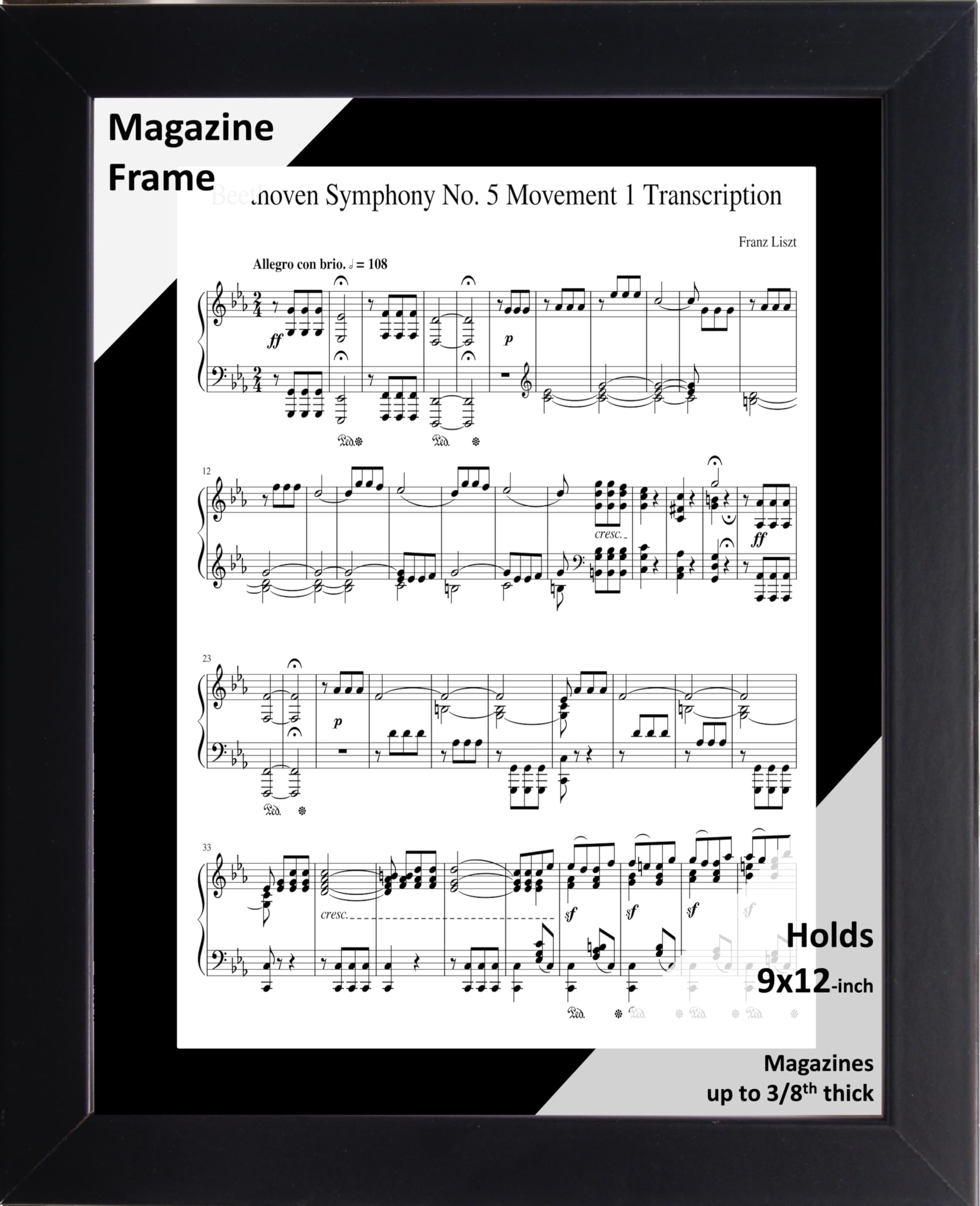 Amazon.com: Creative Picture Frames 9 x 12 Magazine Frame with Full ...