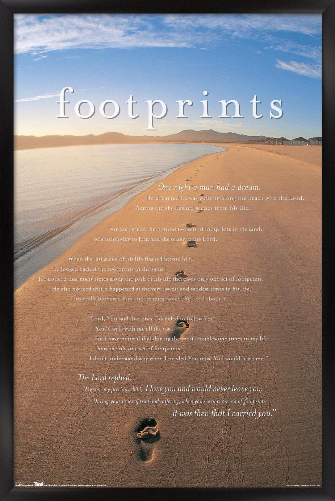 Amazon.com: Trends International Footprints in the Sand Wall Poster, 22 ...