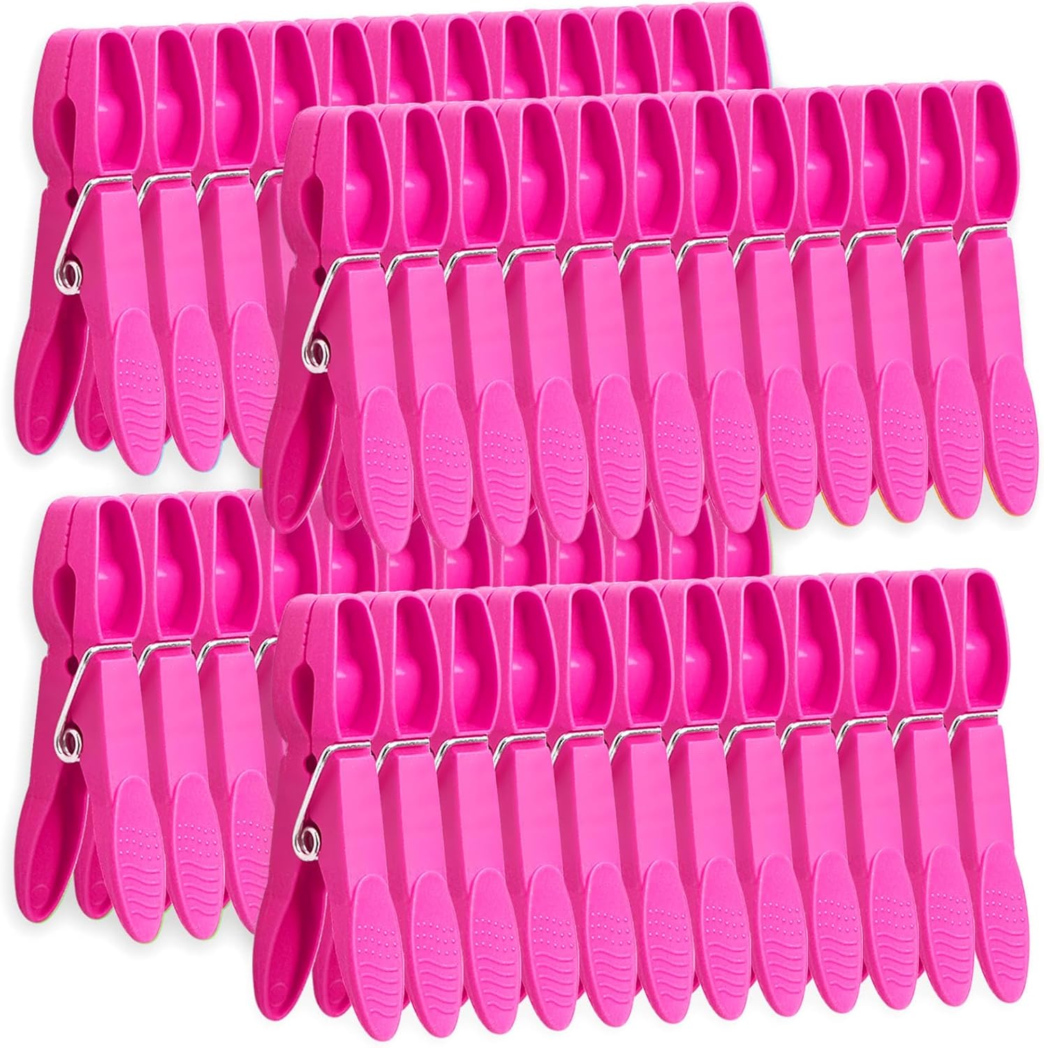 Amazon.com: 48 Pack Pink Plastic Clothespins, Heavy Duty Laundry ...