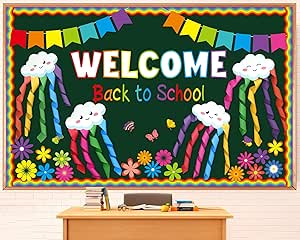 Amazon.com : 3D Back to School Bulletin Board Set Welcome Rainbow ...