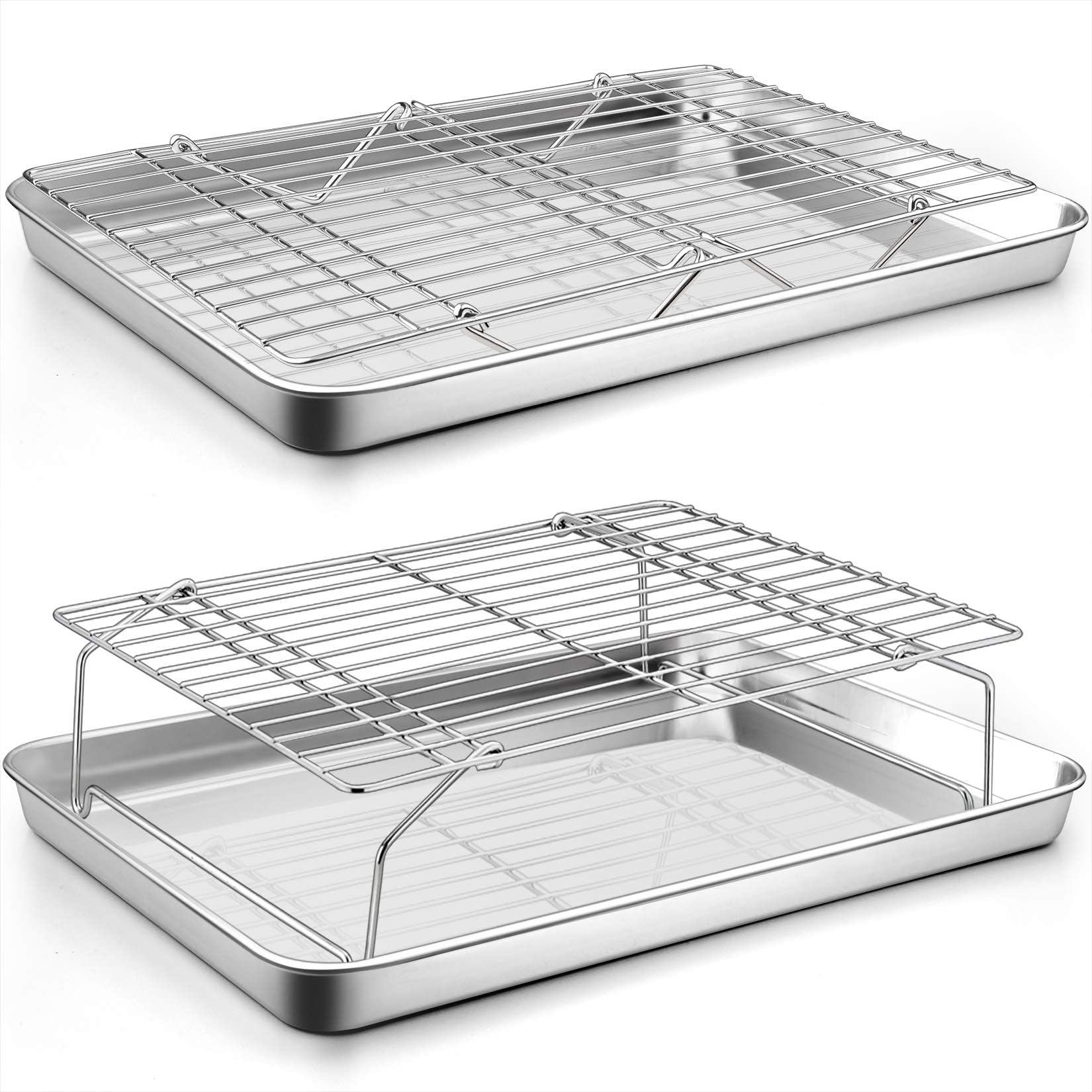 Amazon.com: Baking Sheet and 2-Tier Cooling Racks Set, P&P CHEF ...