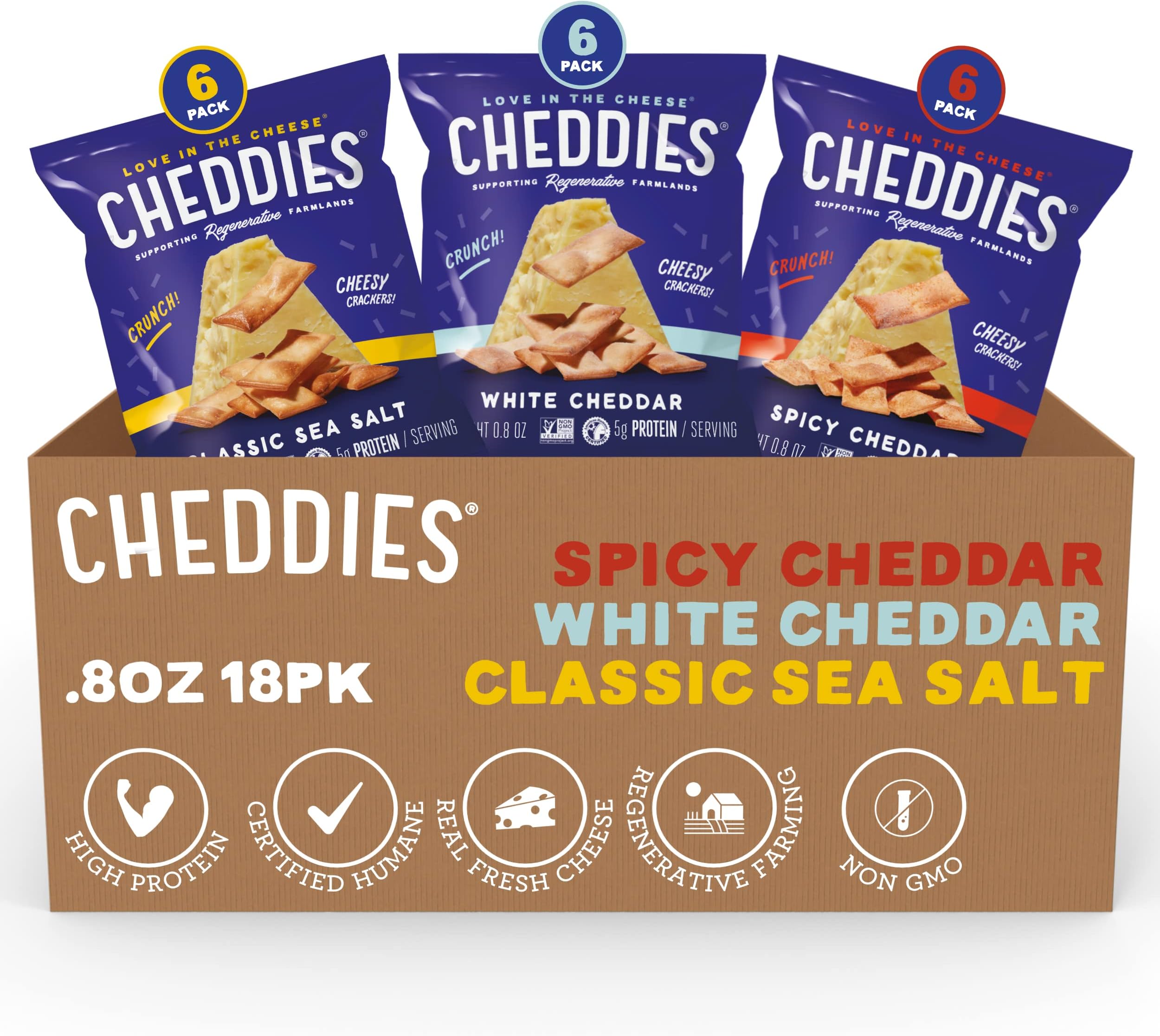 Amazon.com: Cheddies Crackers | Healthy Snacks Made with Real Cheddar ...