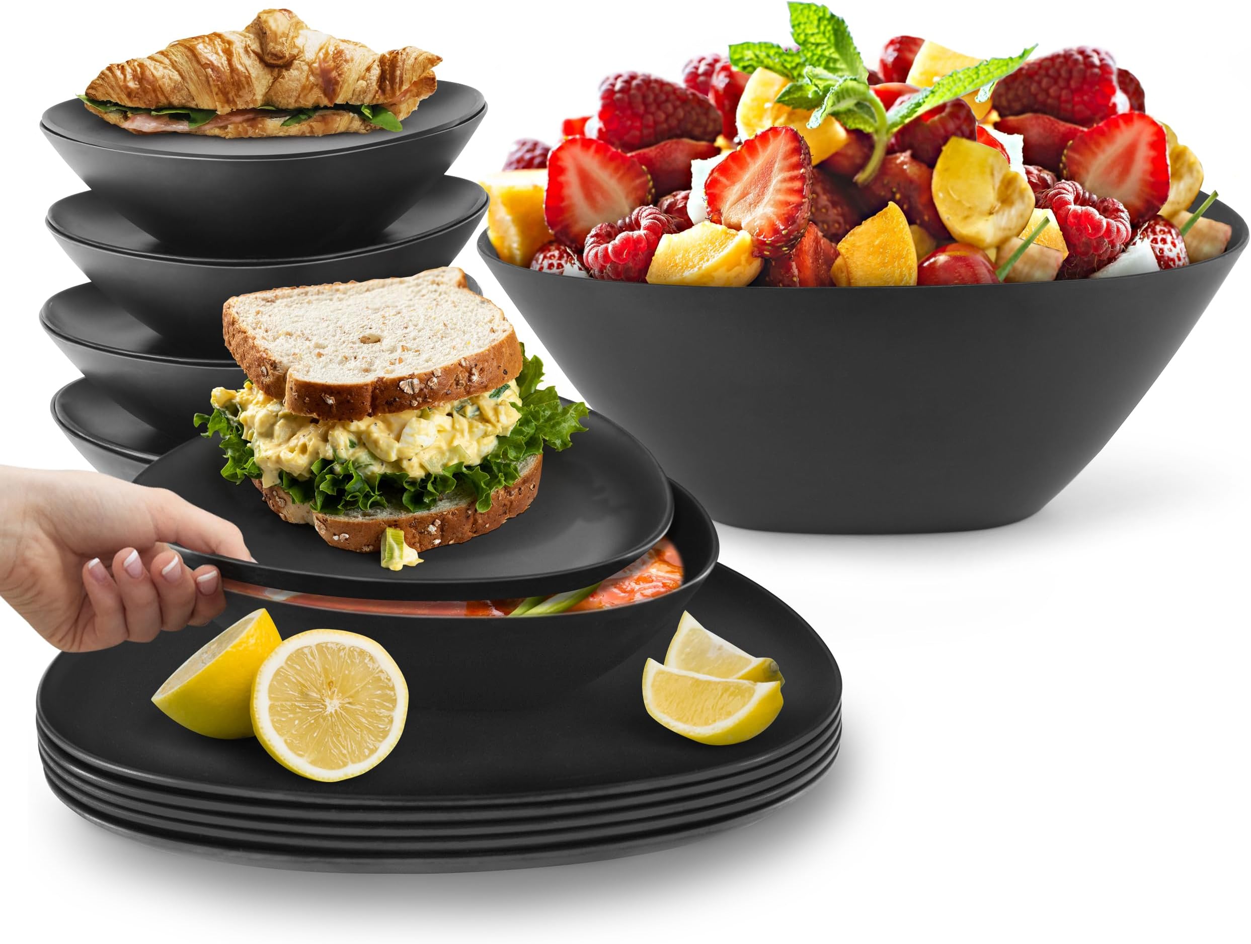 Amazon.com | Cowboy Living Broncs & Brands 12 Piece Dinnerware Set of ...