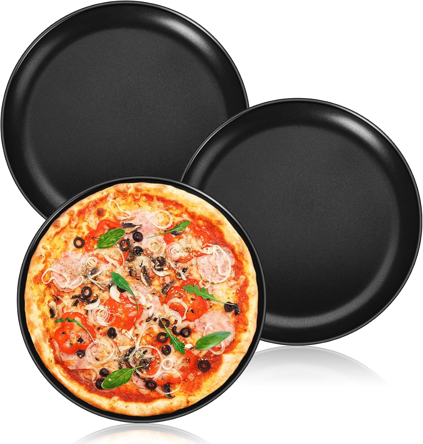 Amazon.com: P&P CHEF 3-Piece Pizza Pans (10 Inch), Pizza Pan Tray Set ...