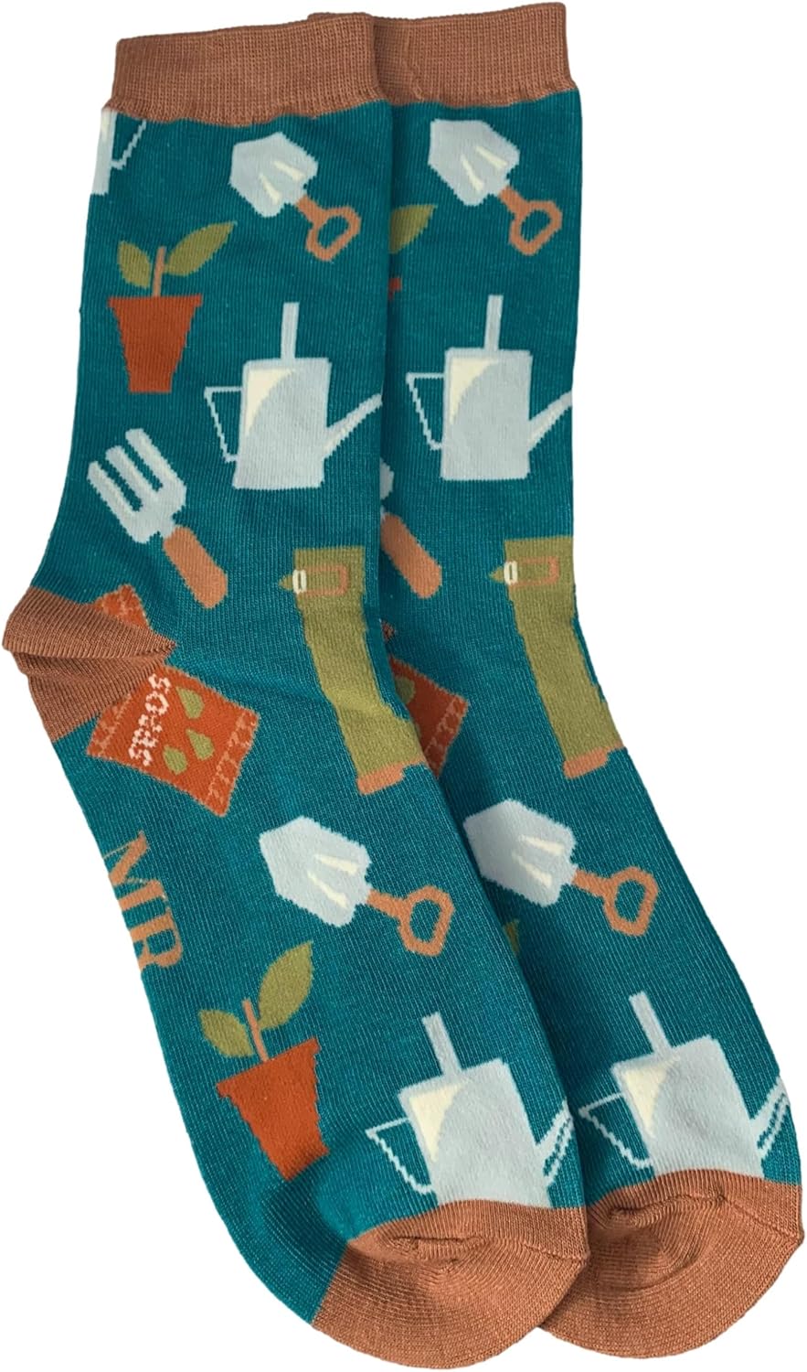 Purple Possum® Gardener Socks Mens Gardening Theme Teal Novelty Fun ...