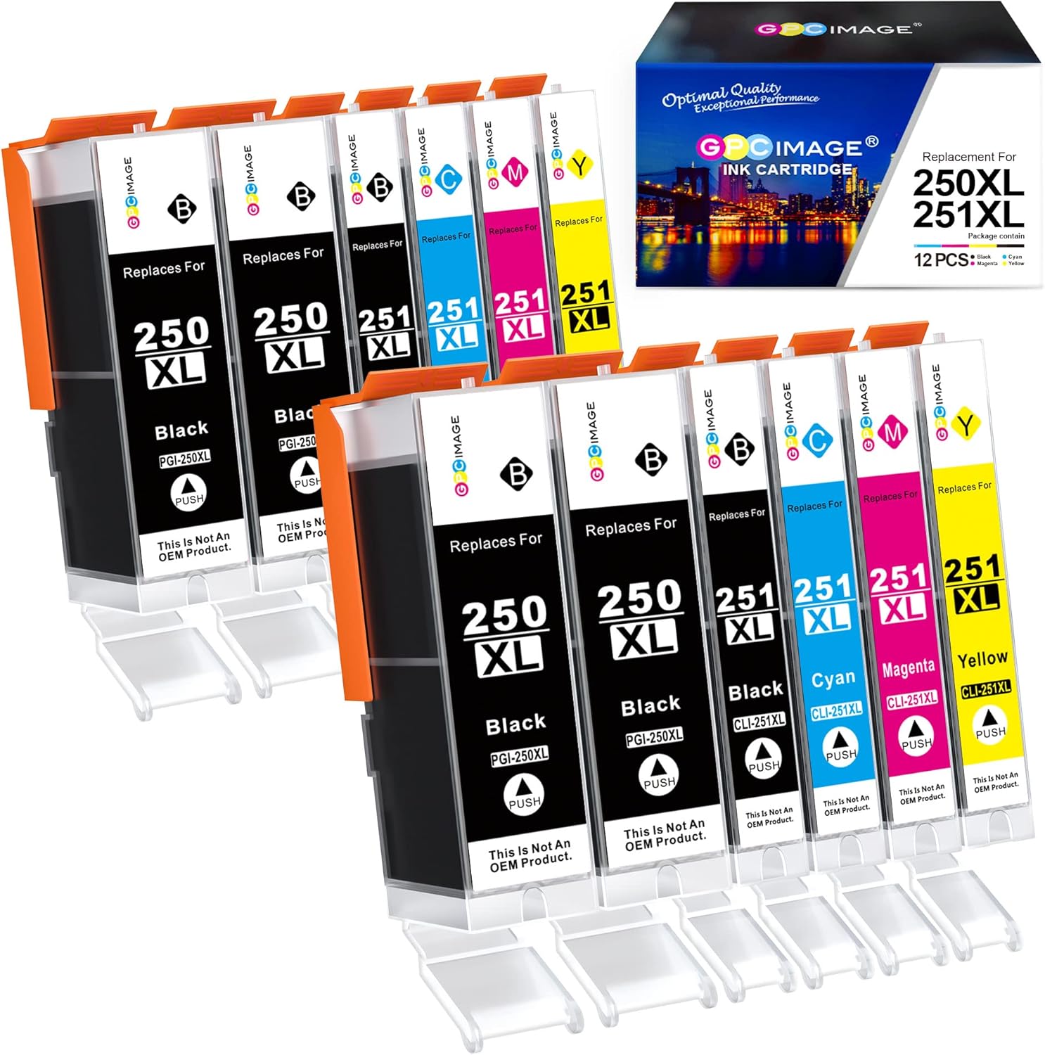 Amazon.com: GPC Image Compatible Ink Cartridge Replacement for Canon ...