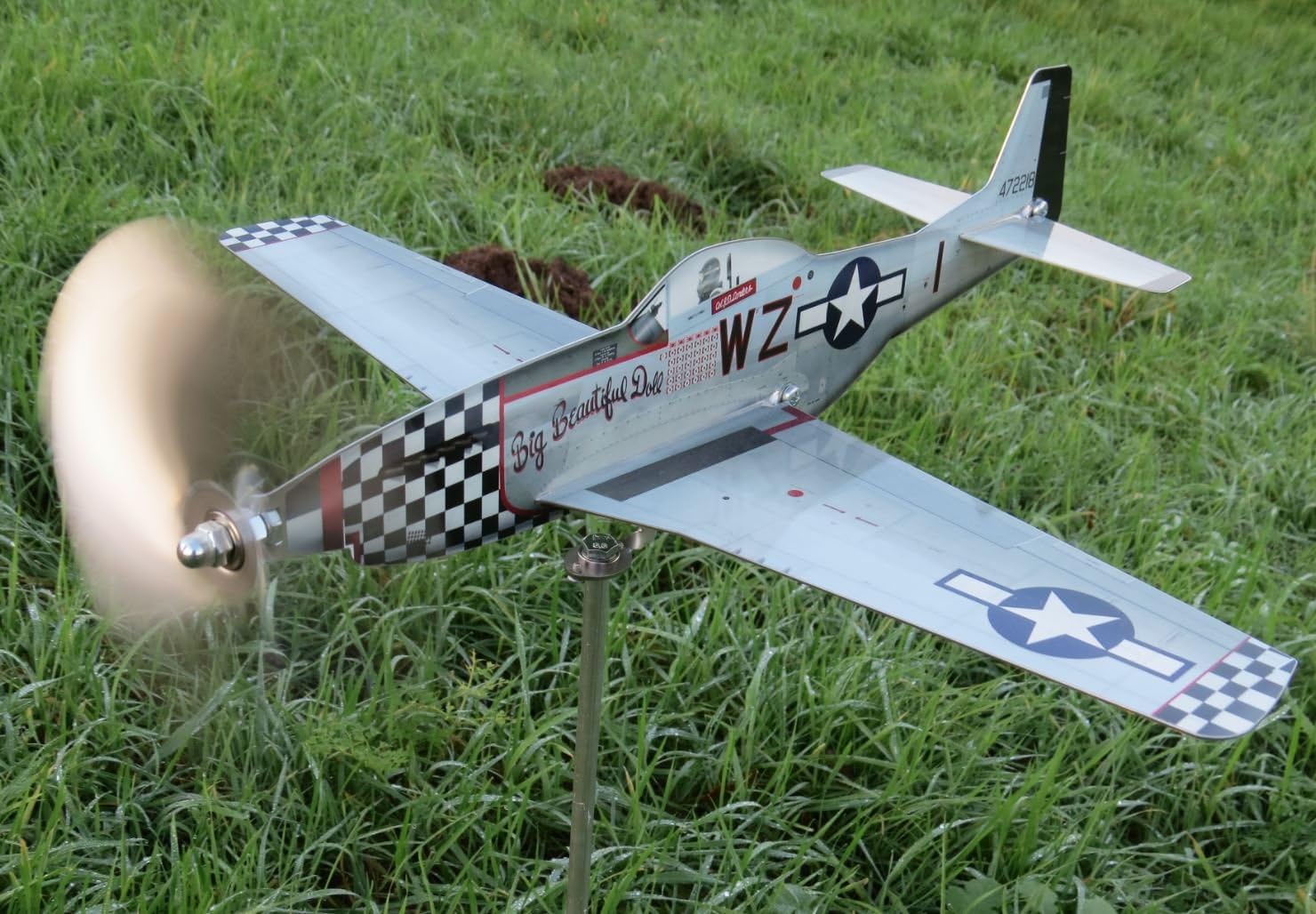 Amazon.com: Collections Etc Solar Power Lighted Propeller Airplane ...