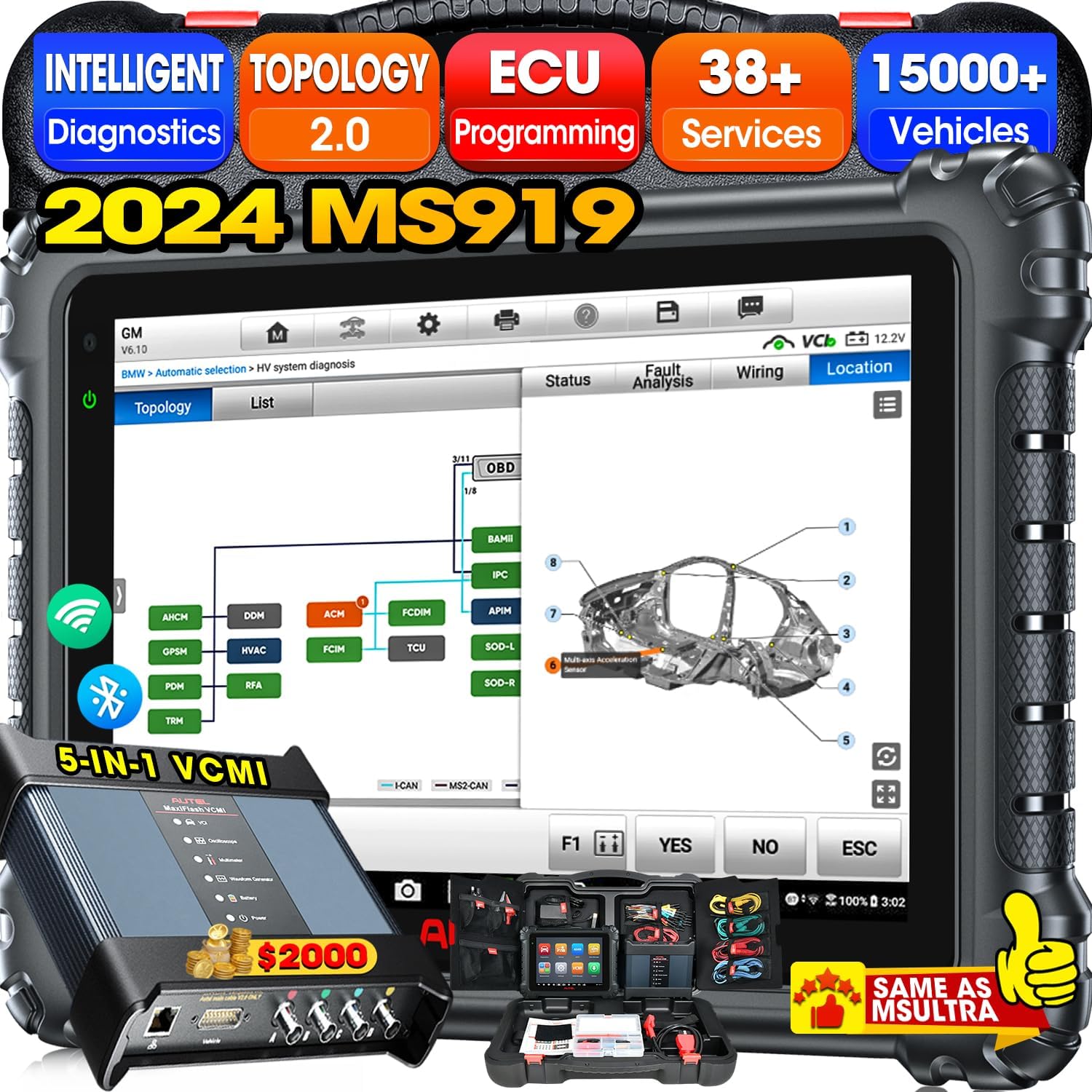 Amazon.com: Autel - Maxisys Ultra Diagnostic Tablet with Advanced Vcmi ...