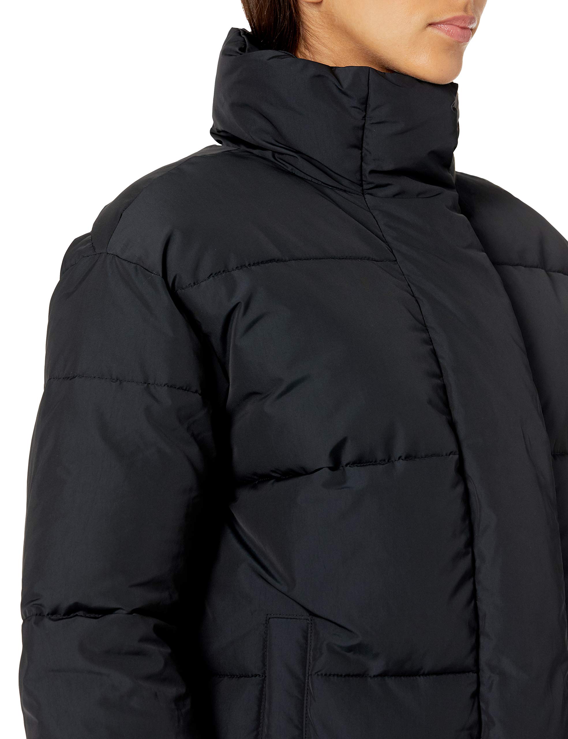 Snapklik.com : Essentials Womens Relaxed-Fit Mock-Neck Short Puffer Jacket