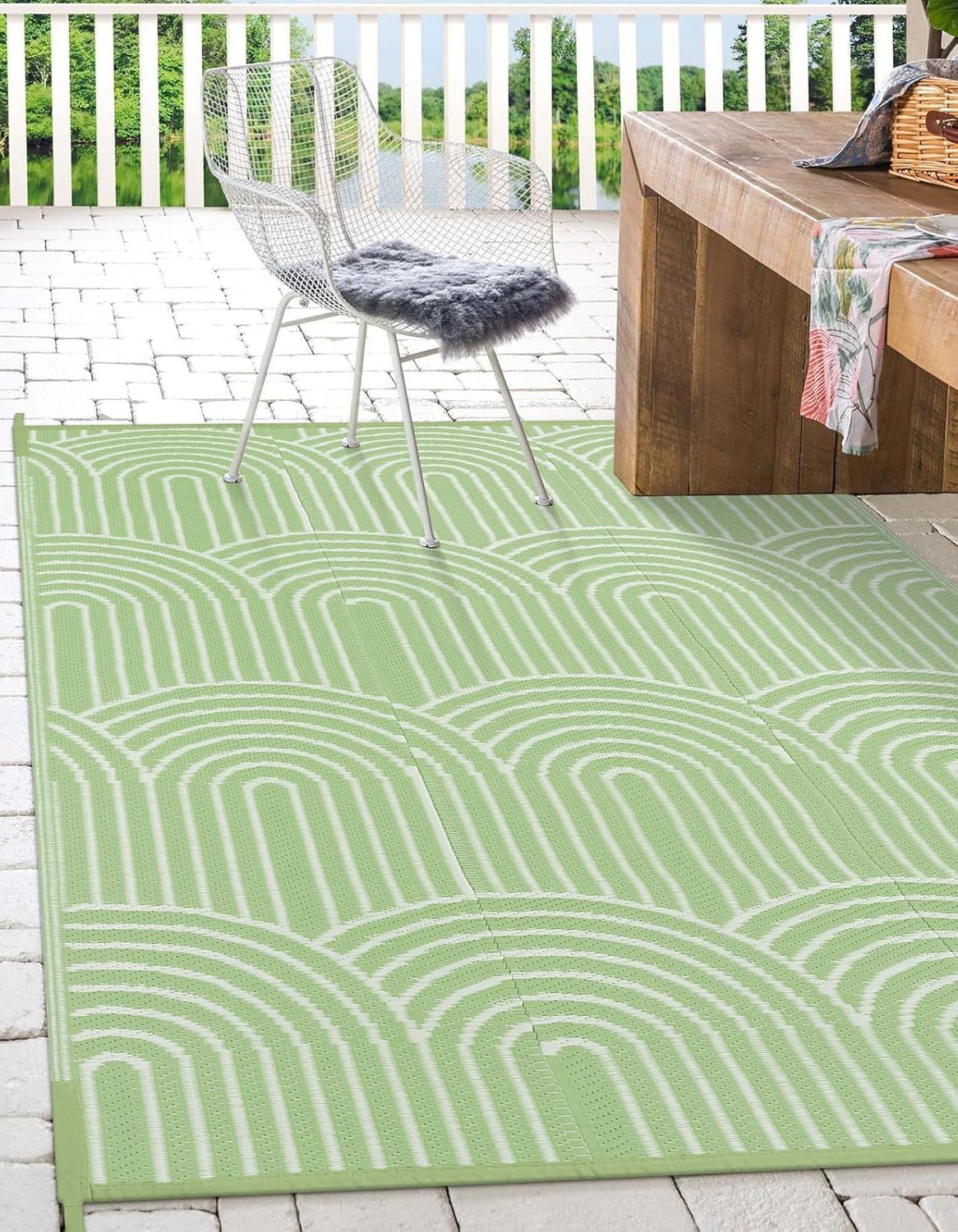 Amazon.com: Lahome Outdoor Camping Rugs for Outside Your Rv 5x8 ...