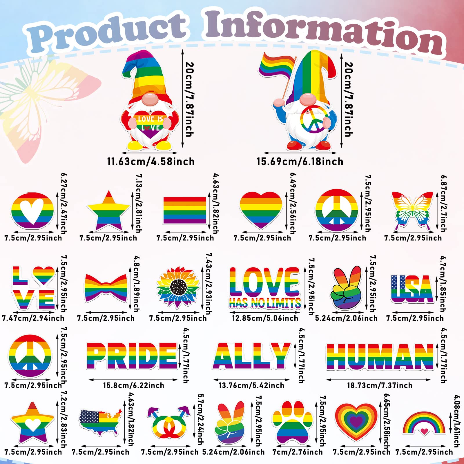 Snapklik.com : 25 Pcs Rainbow Fridge Magnet Carnival Cruise Decor ...