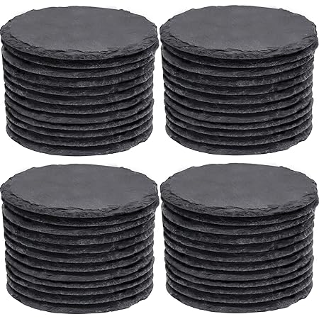 Amazon.com: MAPRIAL 48 Pcs Coasters for Drinks, 4 Inch Slate Coasters ...