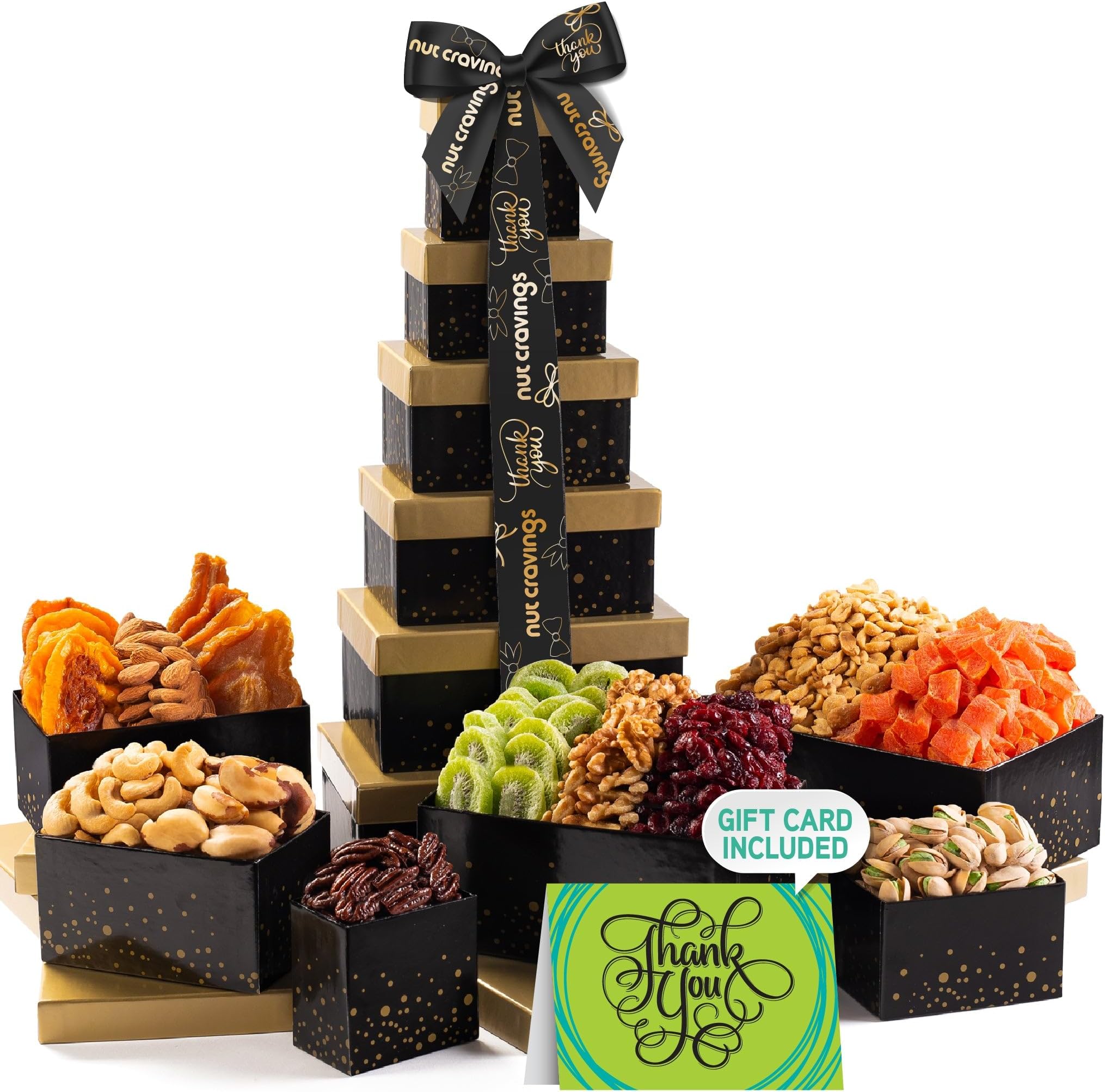 Amazon.com : NUT CRAVINGS Gourmet Collection - Thank You Tower Gift ...