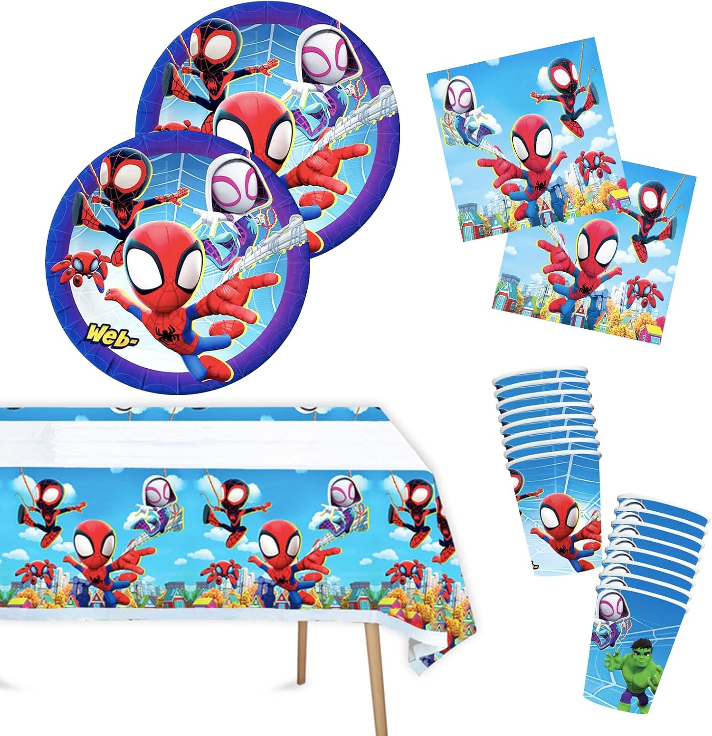 53PCS Tableware Set Spider Theme Tableware Spiderman Superhero Party 53pcs-tableware-set-spider-theme-tableware-spiderman-superhero-party