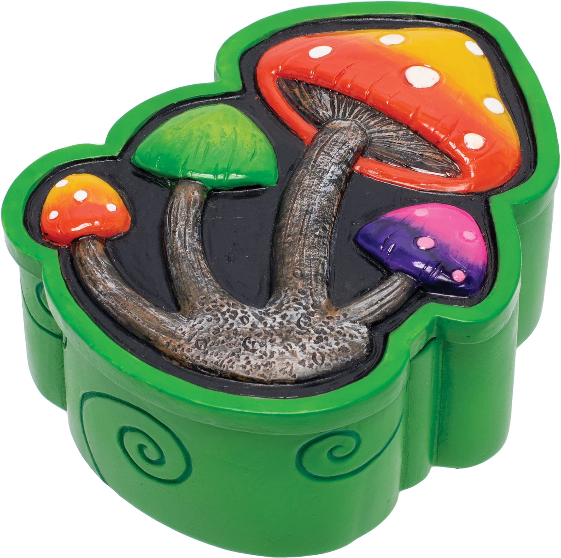 Amazon.com: Fujima 4-Inch Green Mushroom Polystone Stash Box ...